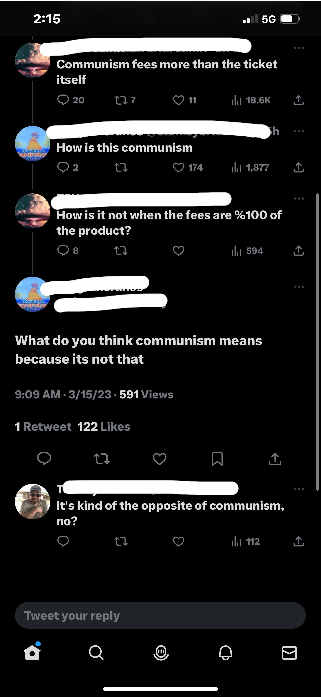 Communism is when ticketmaster charges you extra fees 🤦🏽‍♂️ | Scrolller