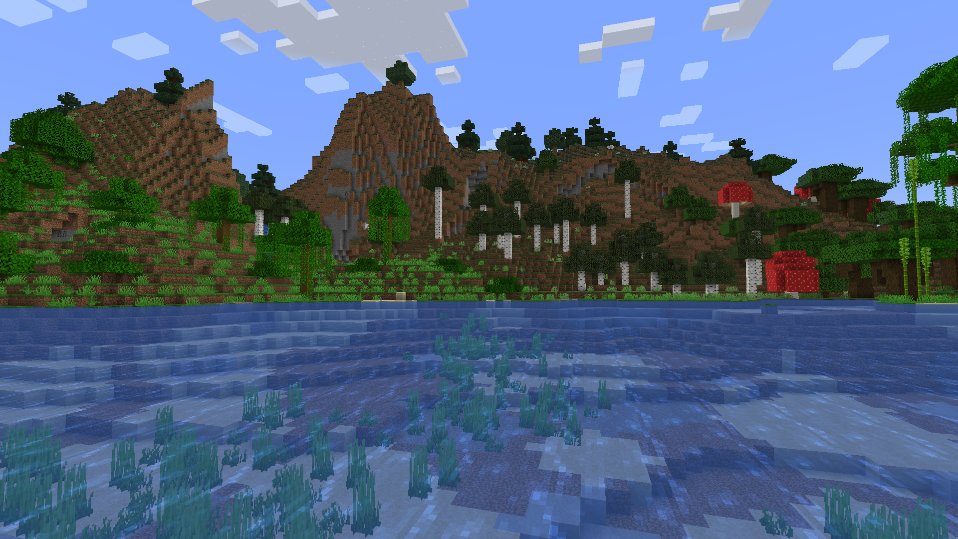 This world has a cool river on spawn | Scrolller