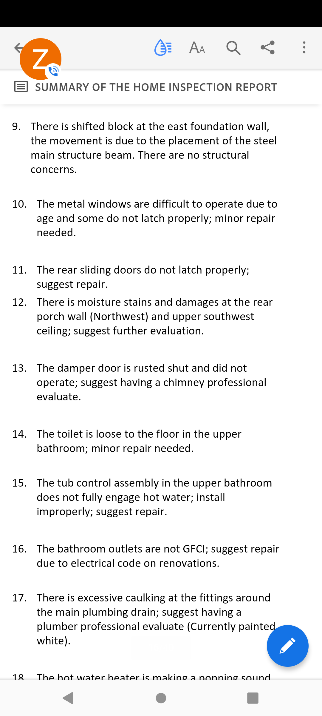 Are any of these things major concerns? Under contract for a house and just had the inspection ...