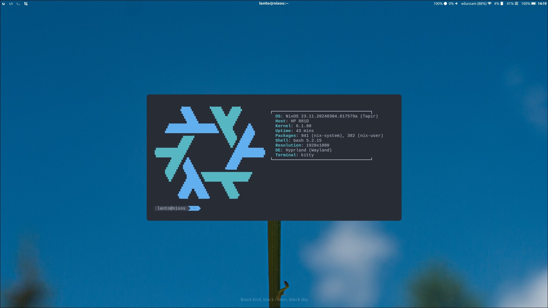 [Hyprland] My university setup (first rice) | Scrolller