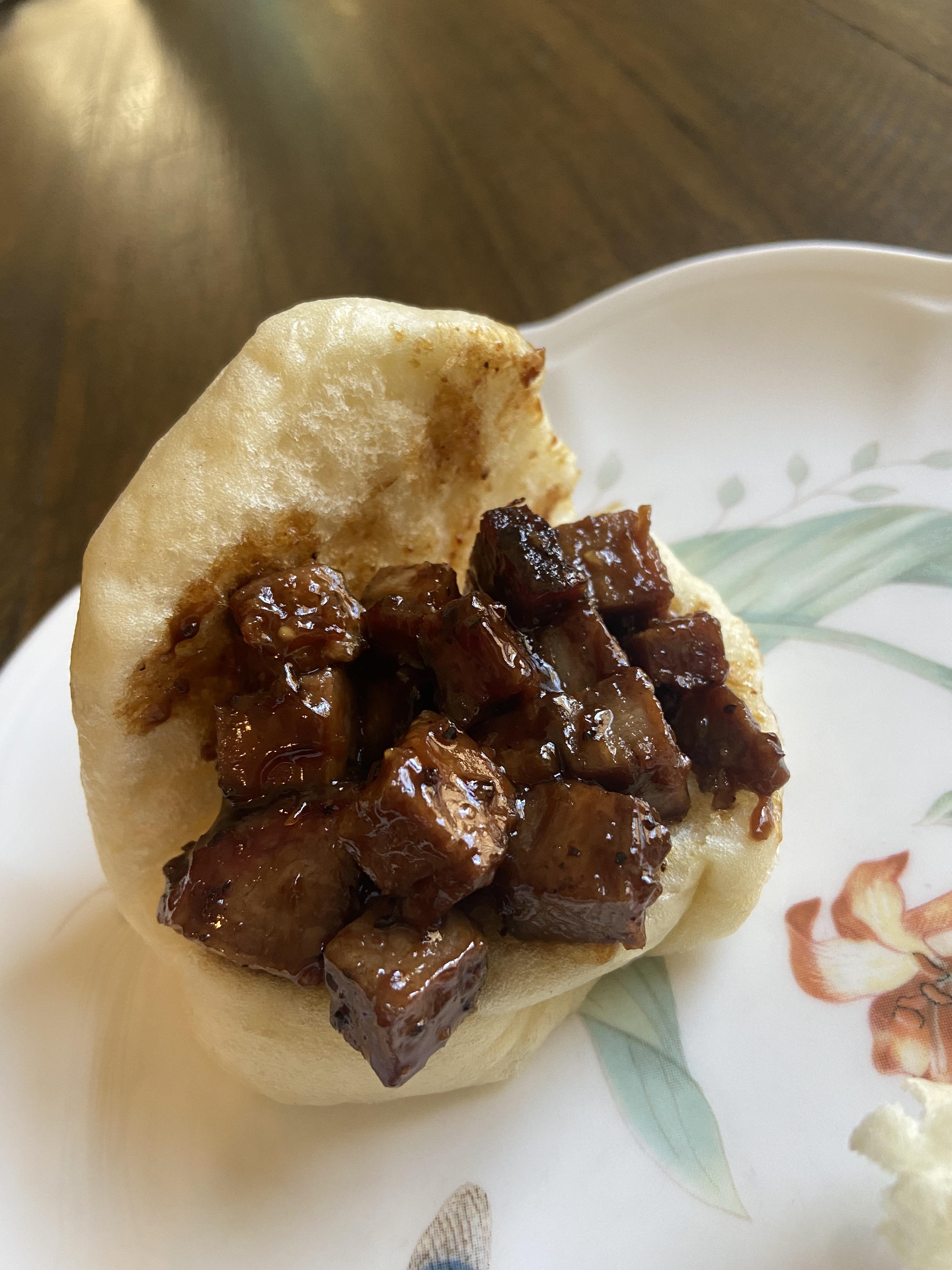 [Homemade] 12 hour smoked brisket bao in Chinese bbq sauce. All from scratch. | Scrolller