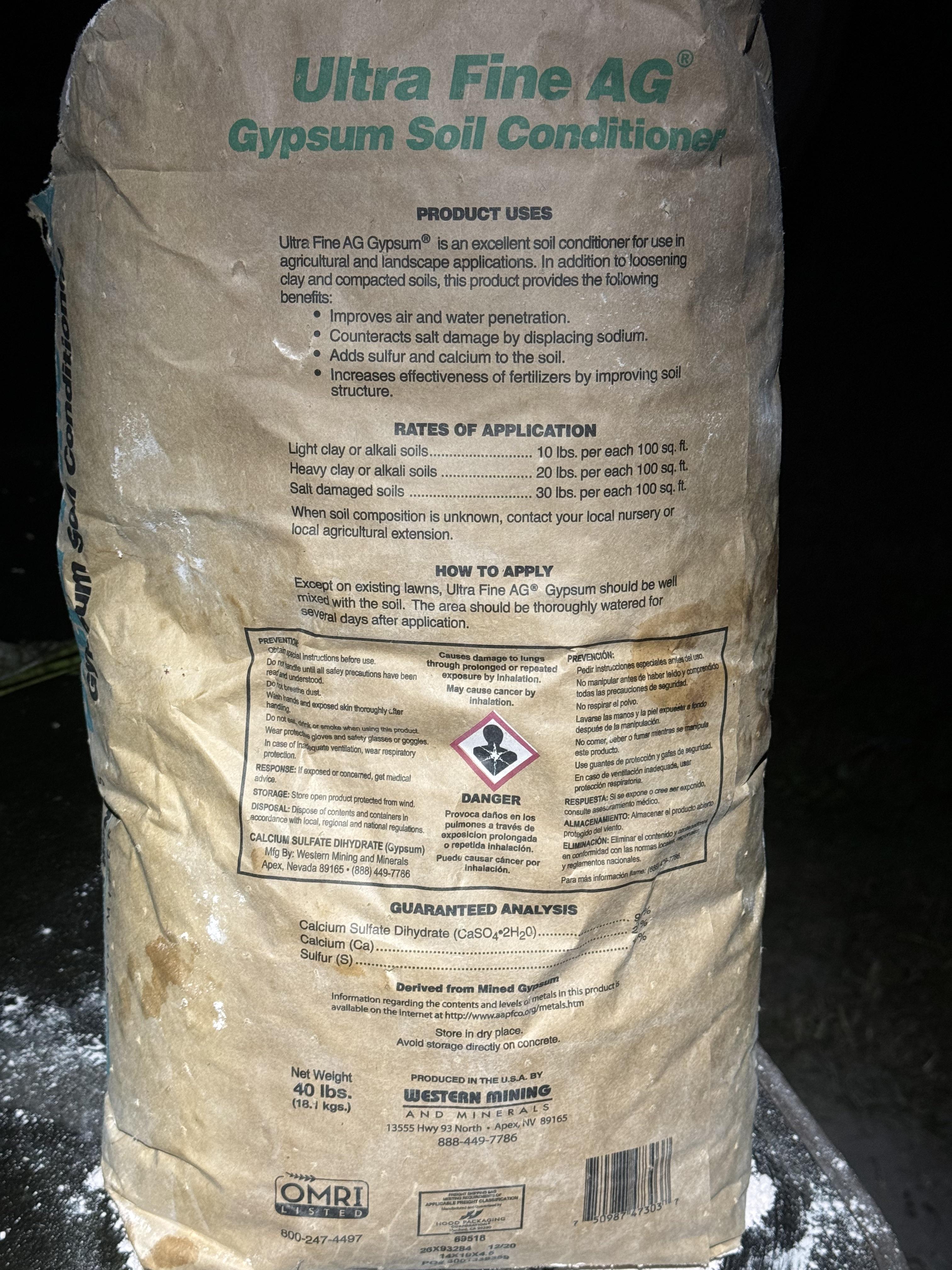 [Actives] Is this bag of gypsum good enough for mycology grain spawn and substrate? | Scrolller