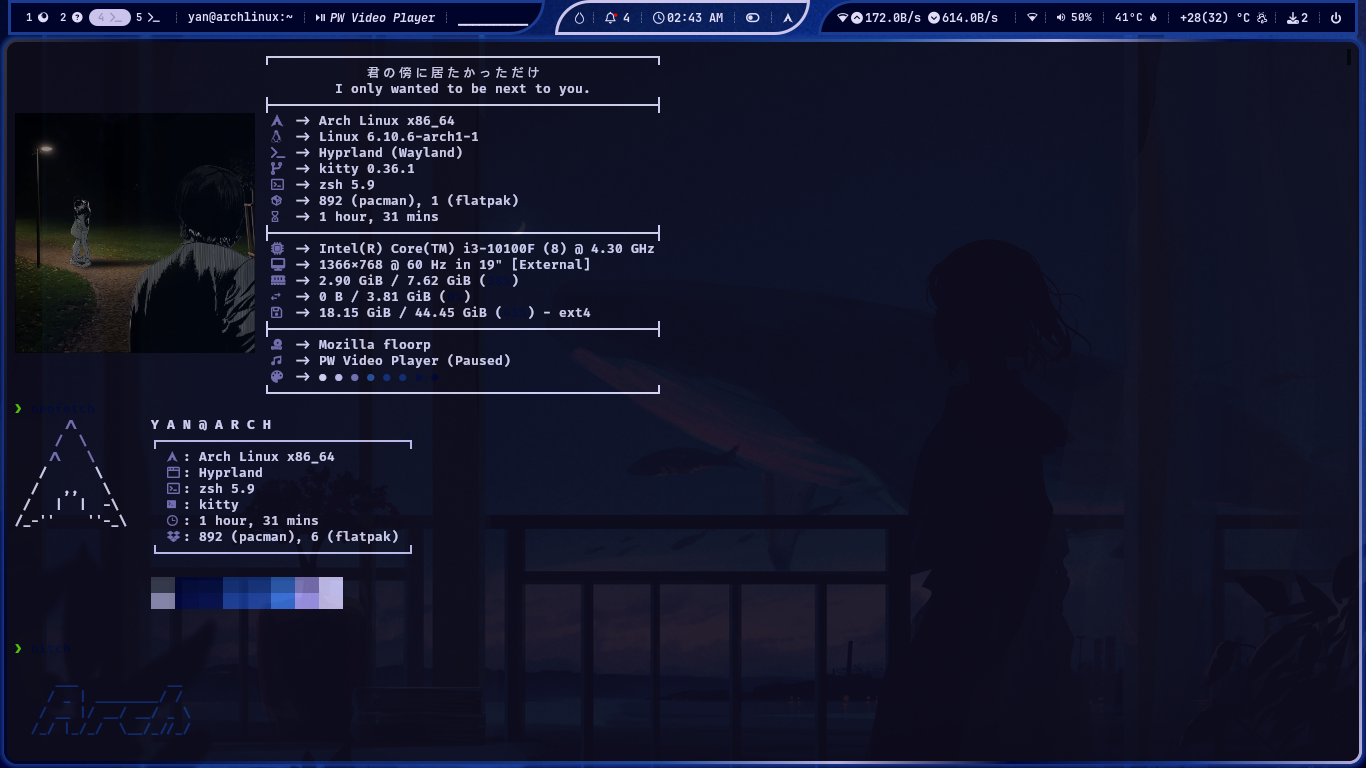 [Hyprland] Quite boring student setup :/ | Scrolller