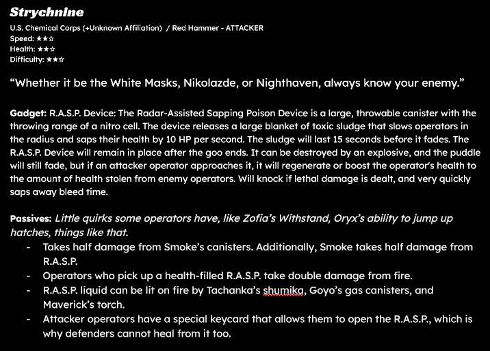 "Strychnine" Operator Concept. What do you guys think? | Scrolller