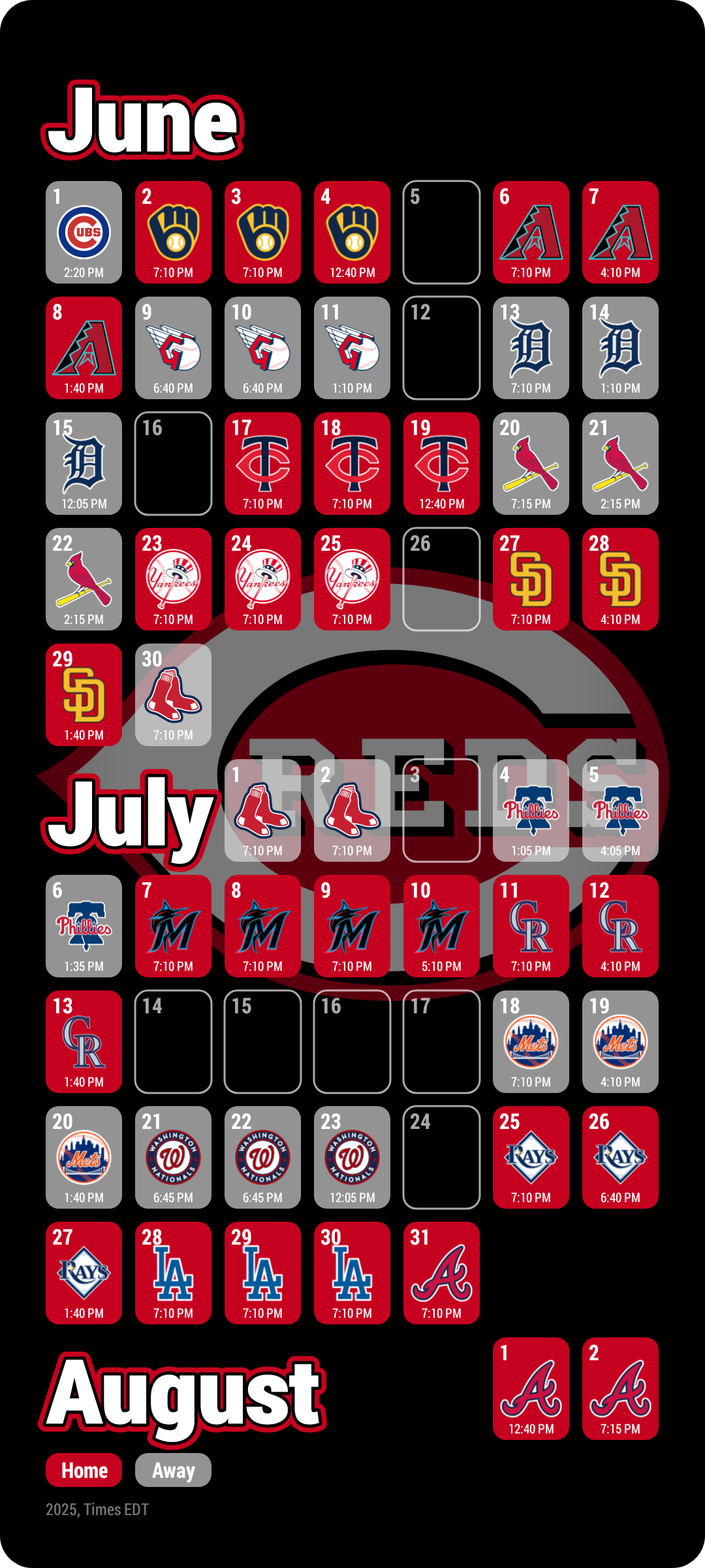 Here are some schedules for the new month that I made | Scrolller