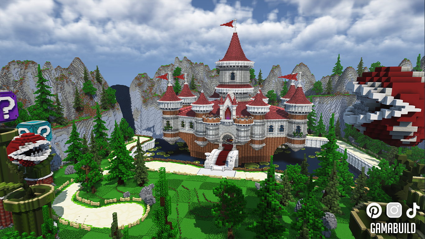 I've recreated Mario 64 iconic castle in Minecraft with interiors! | Scrolller