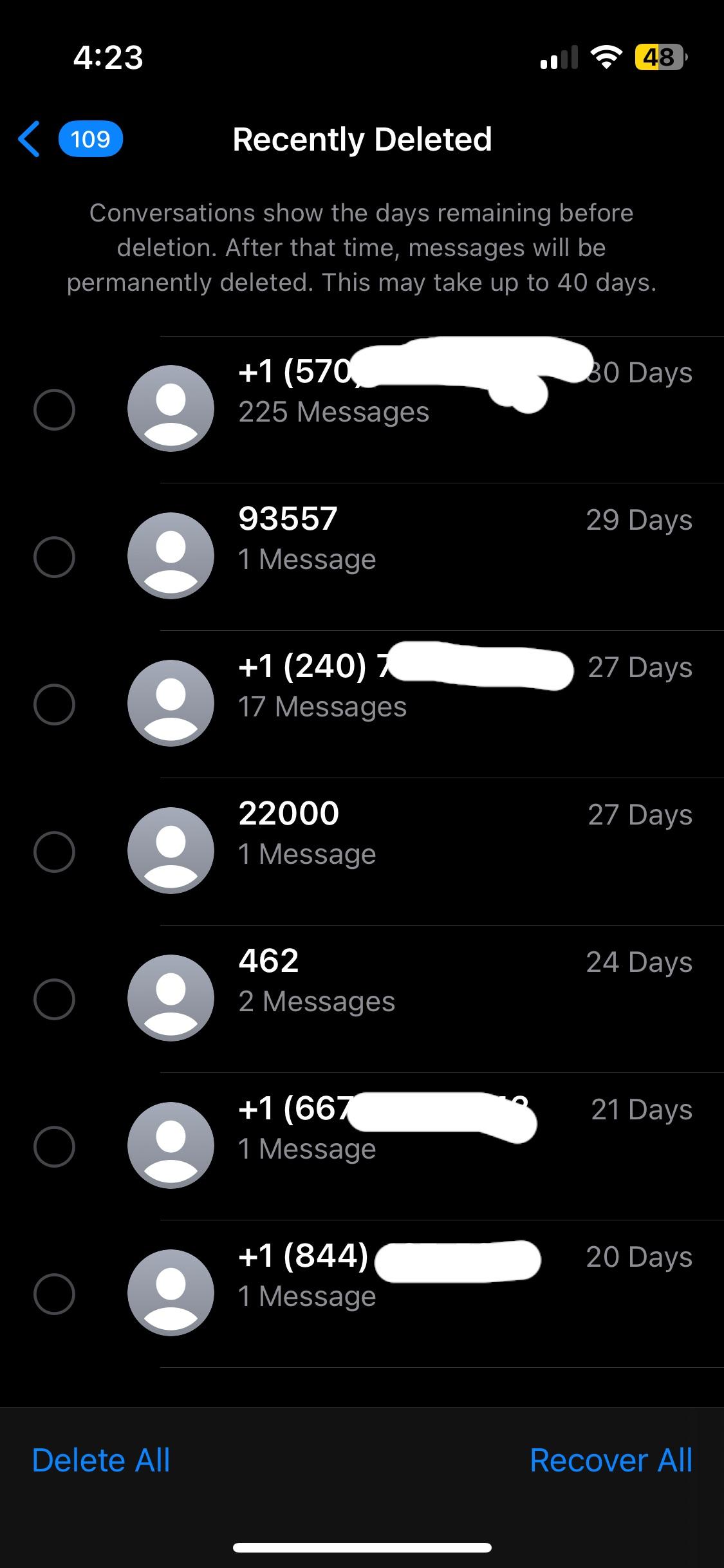 Messages deleted randomly | Scrolller