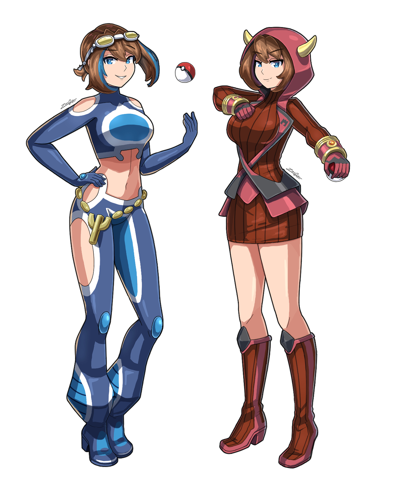 Drawings of May Team Aqua and Magma from Pokemon OR/AS. | Scrolller