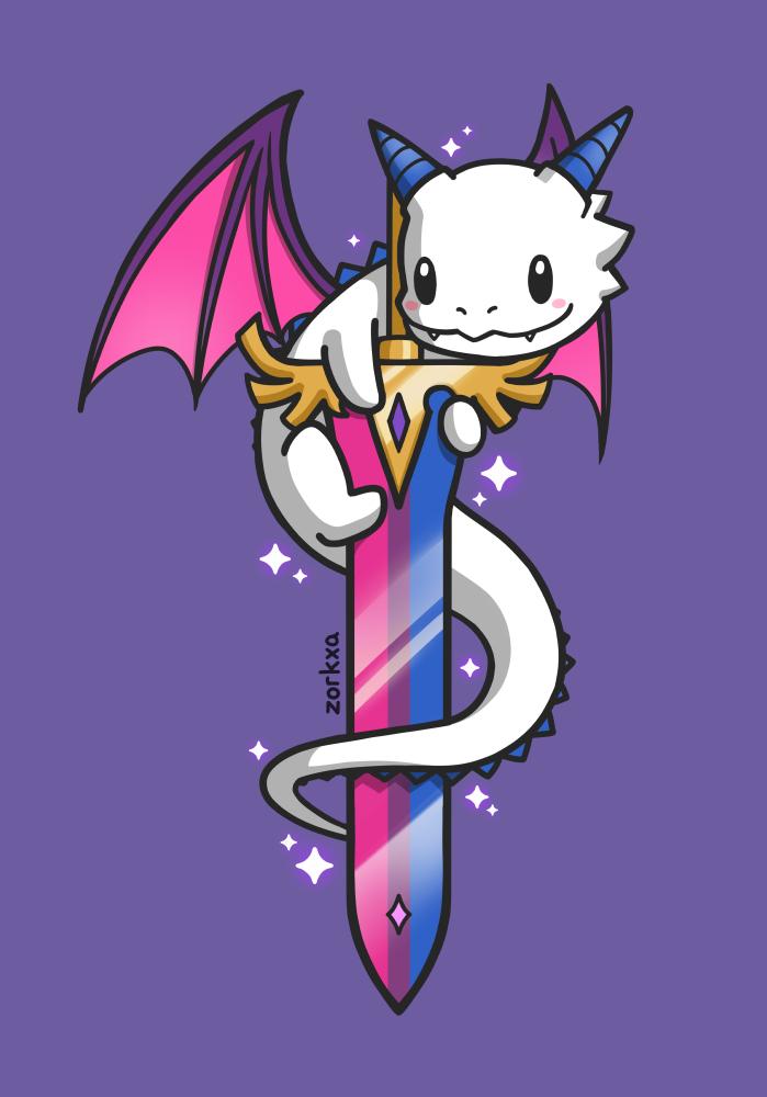 I designed a bisexual pride dragon sword! | Scrolller