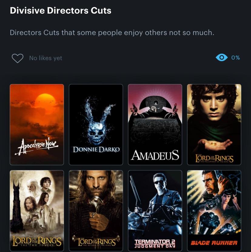 Divisive directors cuts | Scrolller