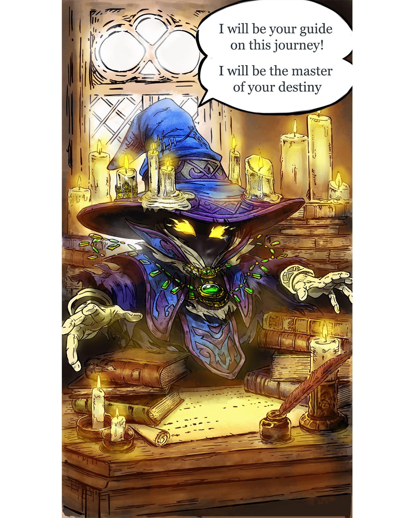 [OC] I'm creating an interactive fantasy webcomic, where the reader can choose the direction it ...