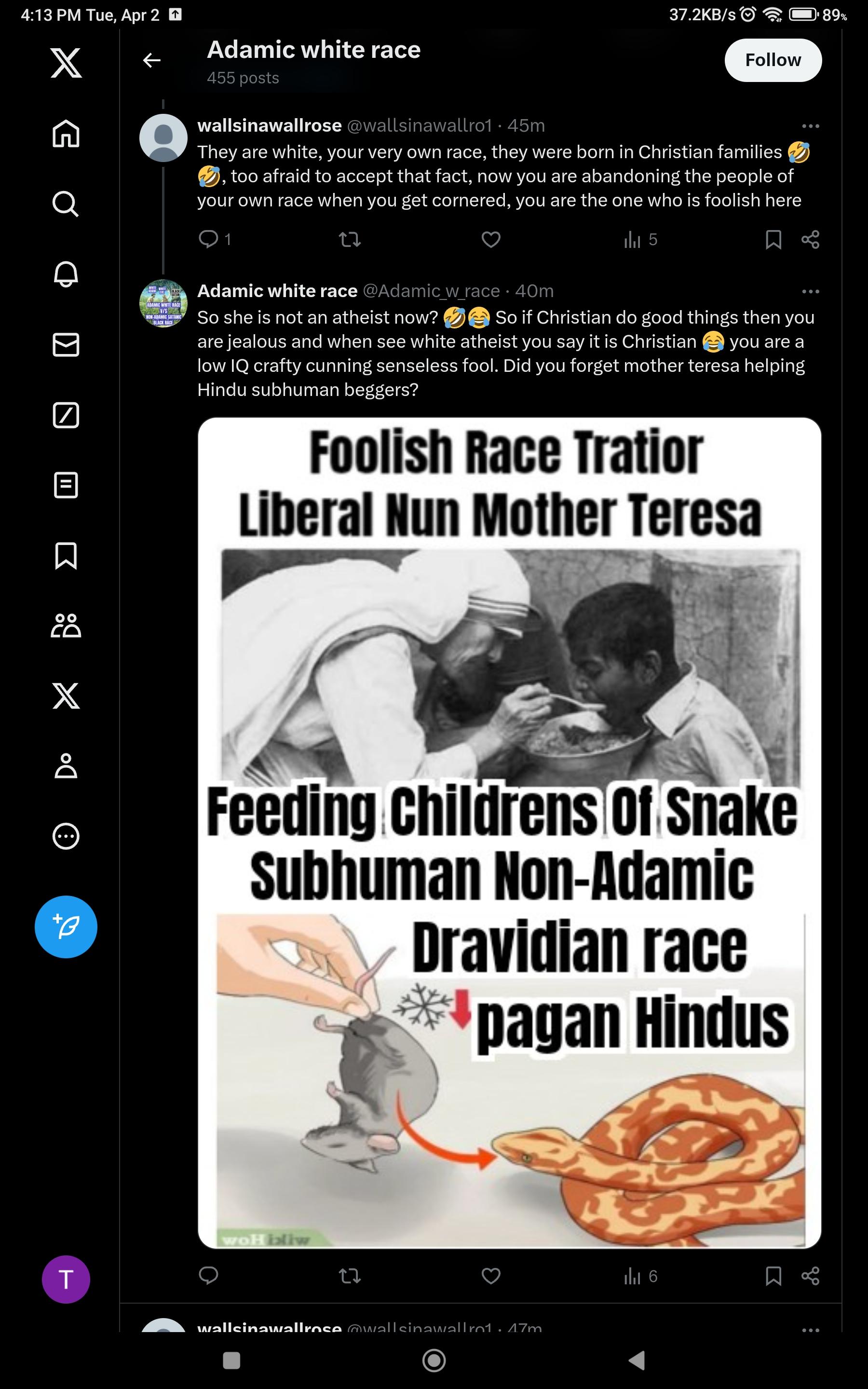 Guys, mass Twitter report this account, he isnusing derogatory speech and dehumanizing hindu ...