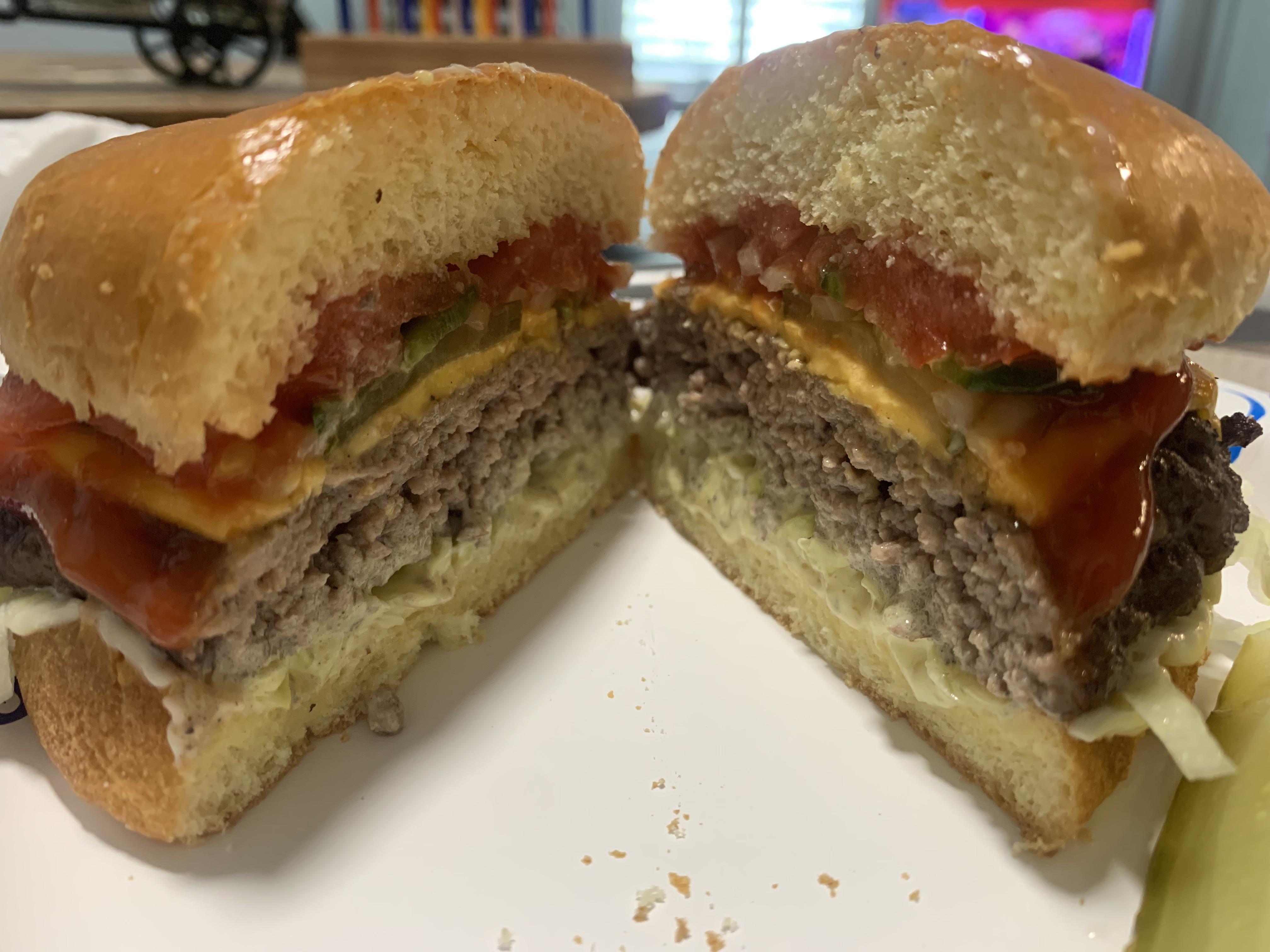 Grilled some burgers for lunch. | Scrolller