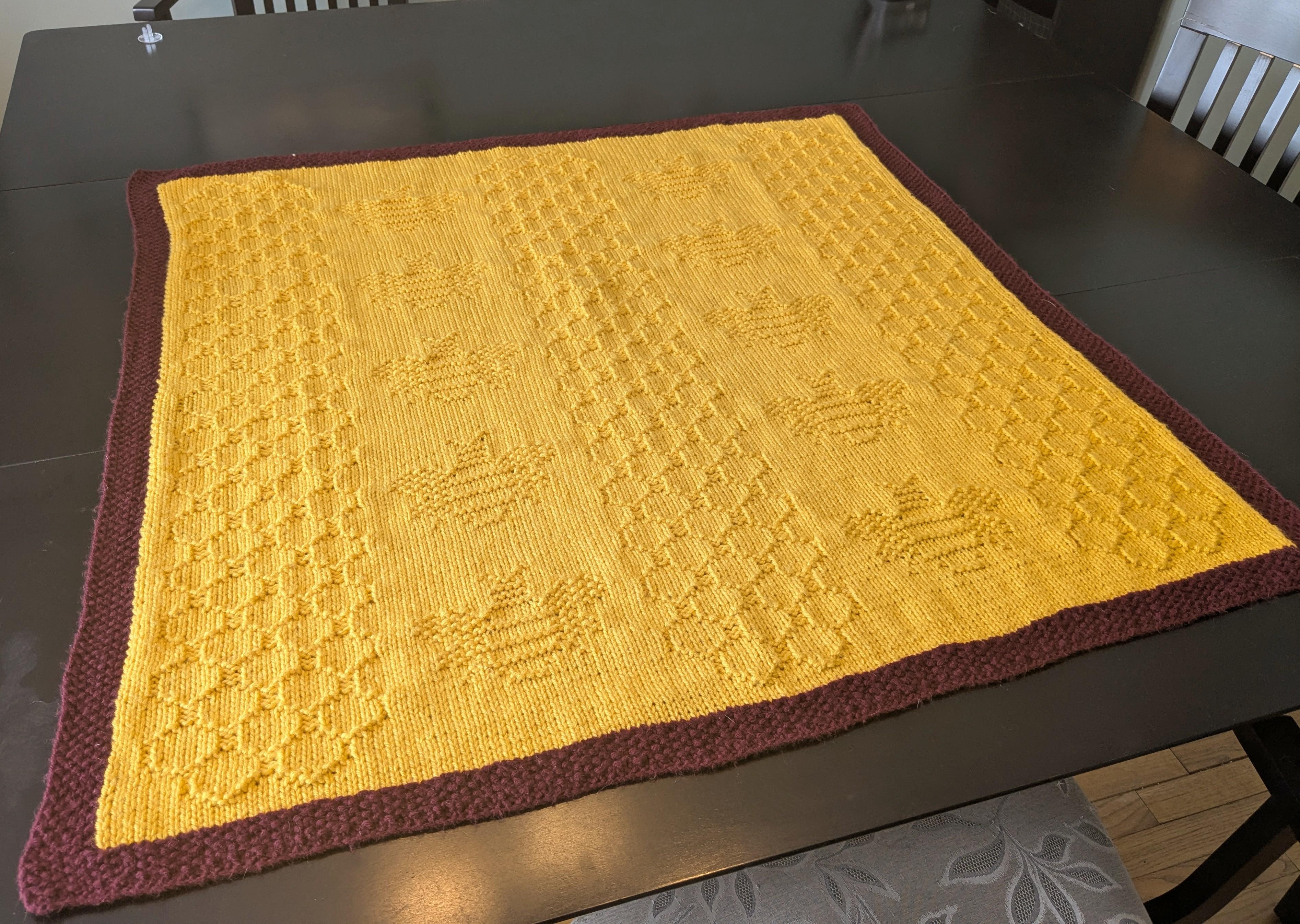 Just finished this baby blanket for my in-laws who keep bees! | Scrolller