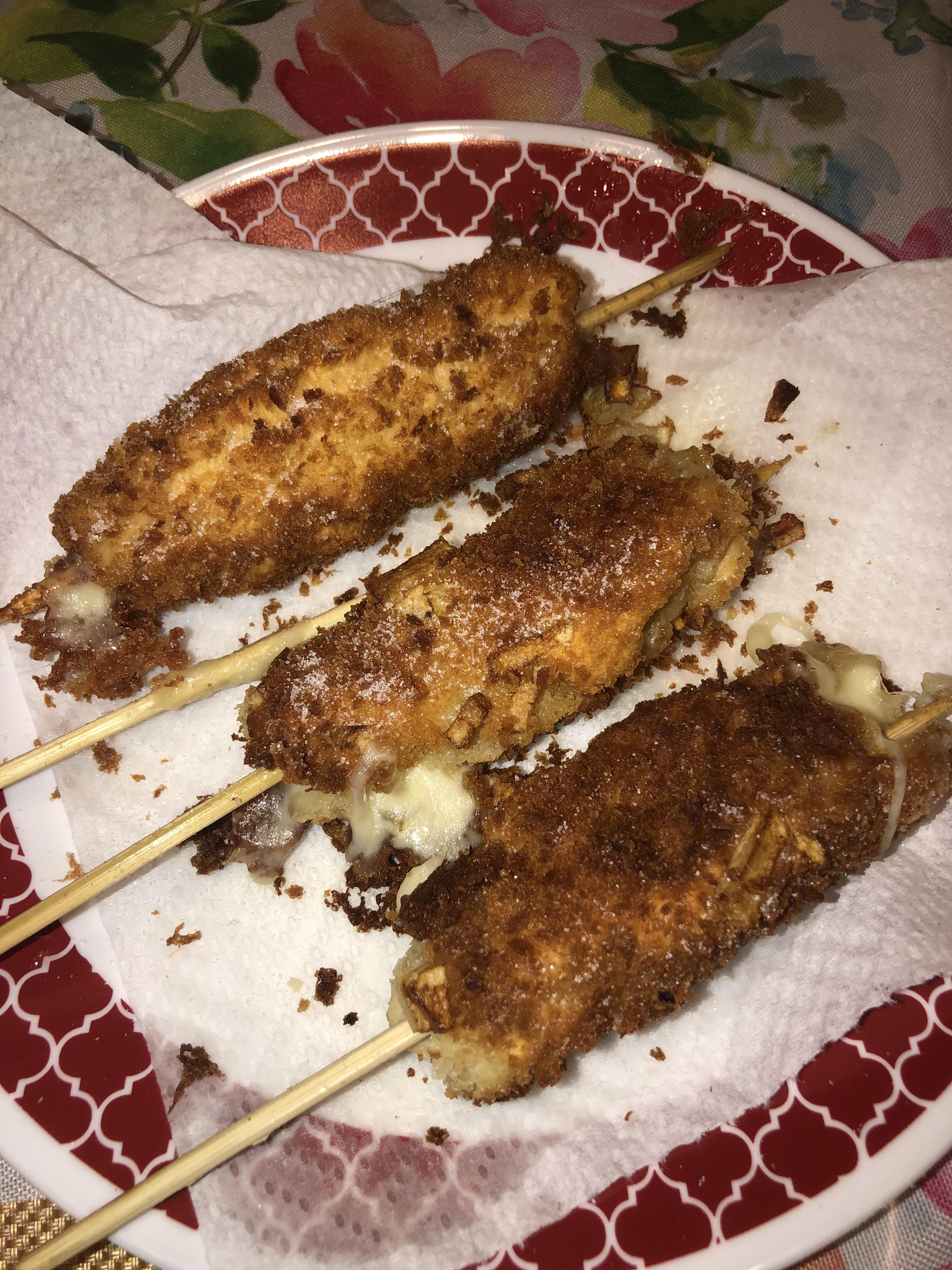 [homemade] korean corndogs with cheese!! and sugar!! | Scrolller