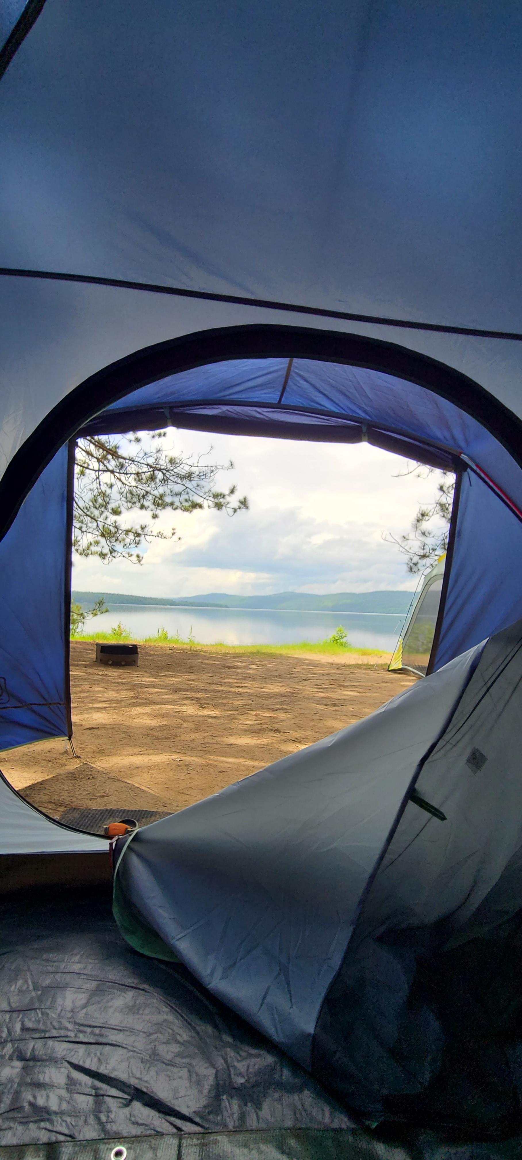 First time with the new tent (coleman skydme full fly) | Scrolller