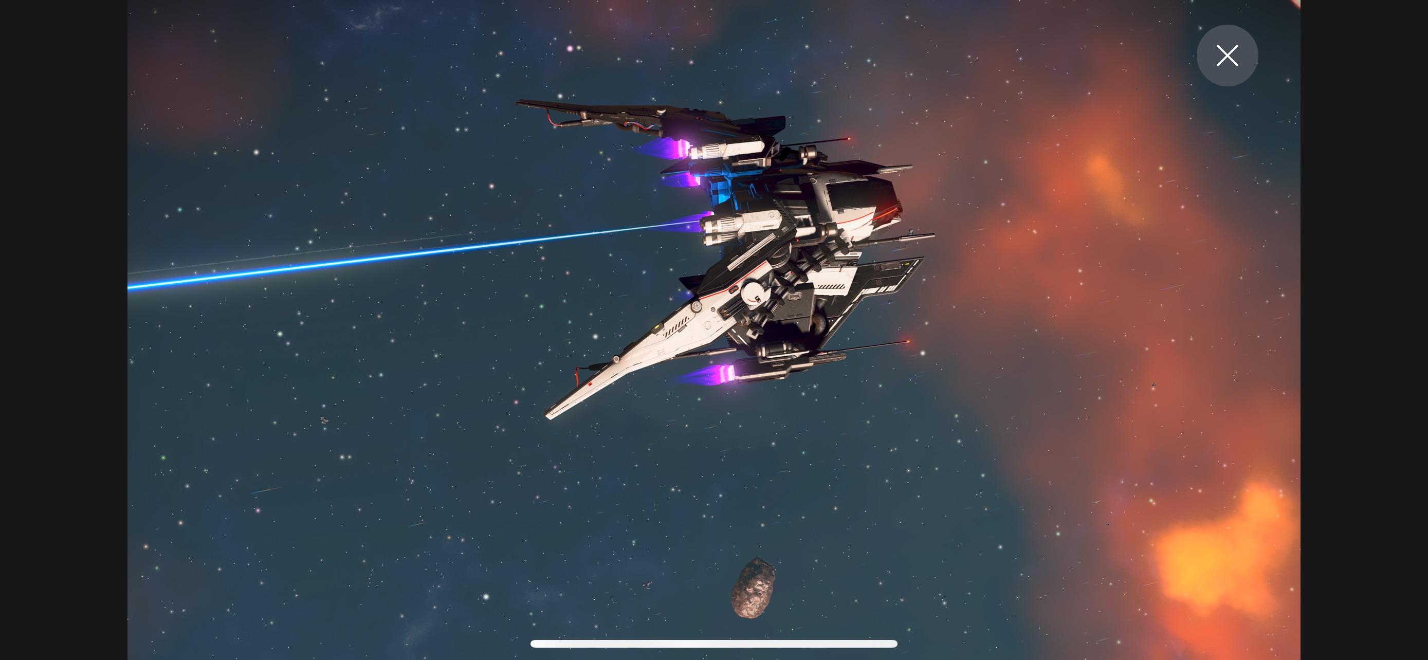 White and black B class dragonfly interceptor in Eissentam galaxy. | Scrolller