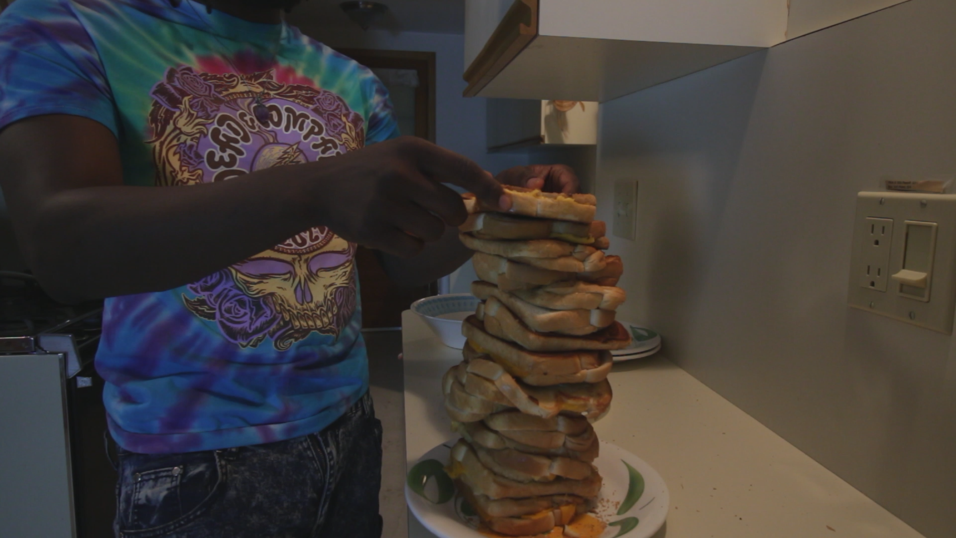 Made A 2 Loaf stack to celebrate National Grill Cheese Day... Yes we ate the whole thing | Scrolller