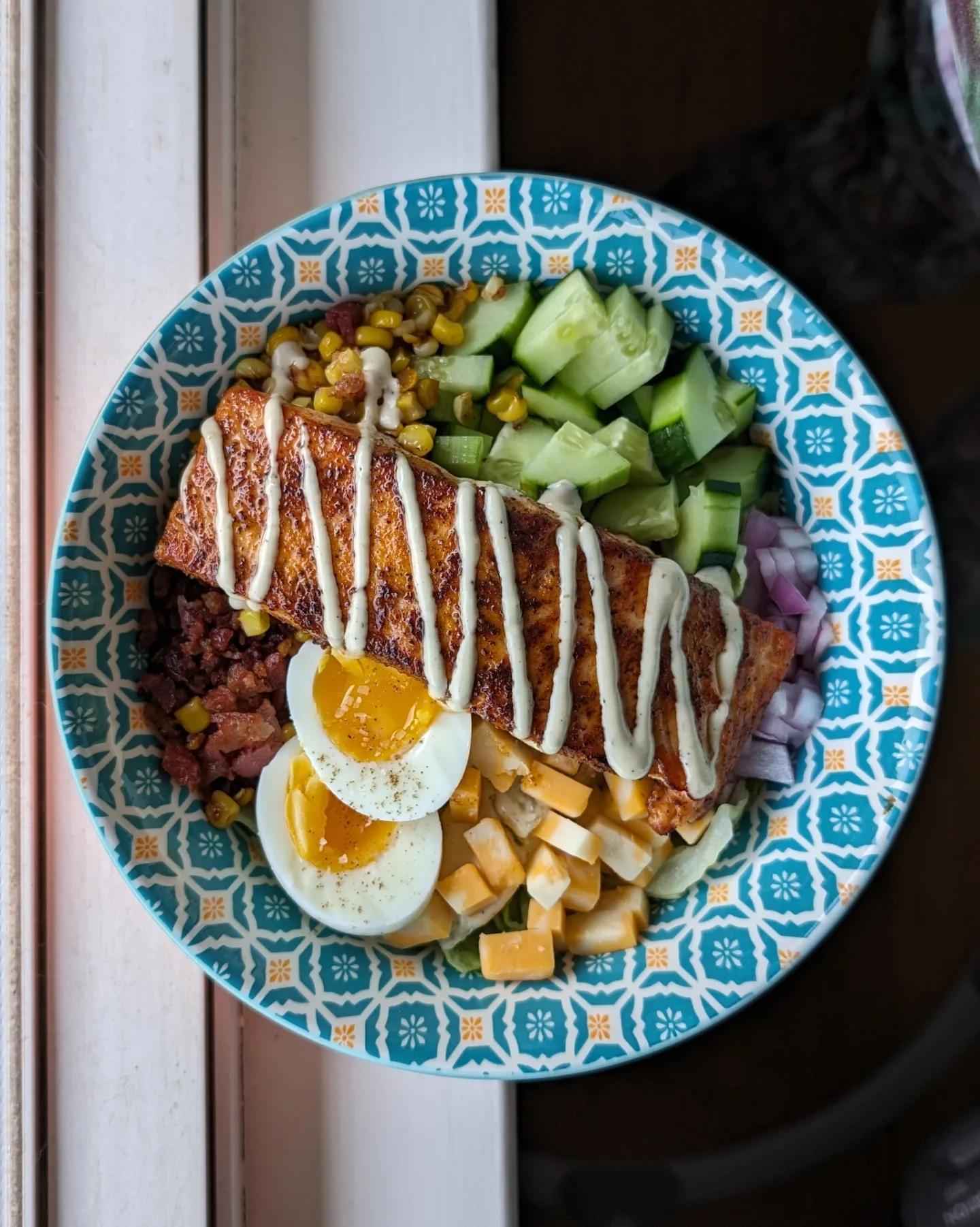 [Homemade] Old Bay Salmon Cobb Salad | Scrolller