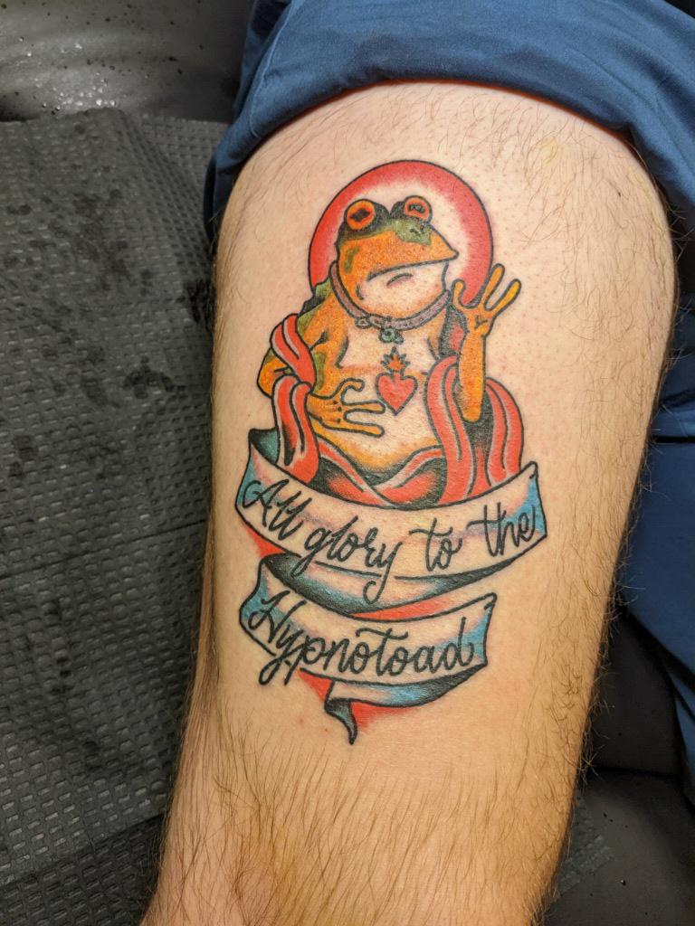 Finally got my Hypnotoad tattoo! | Scrolller