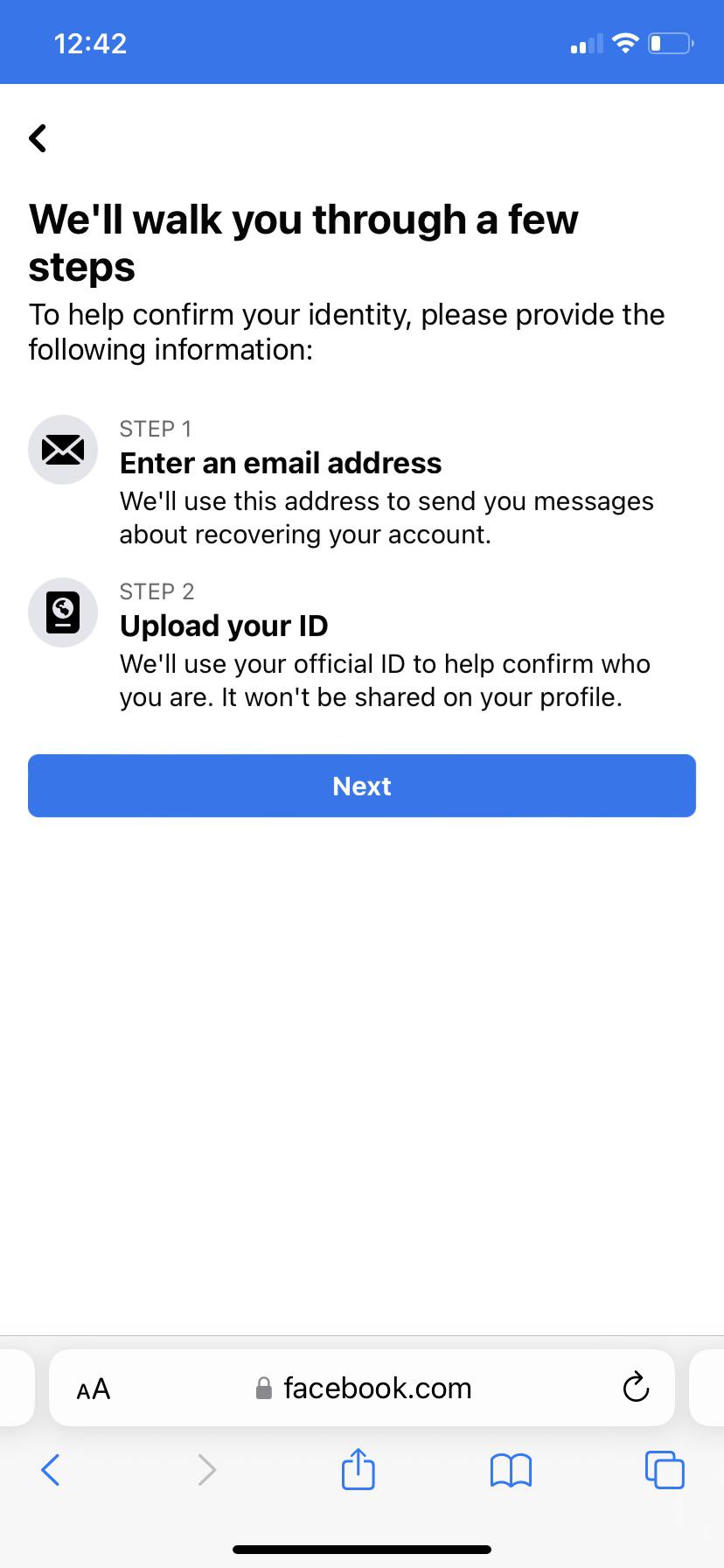 Account Recovery: Endless loop of unlock codes | Scrolller