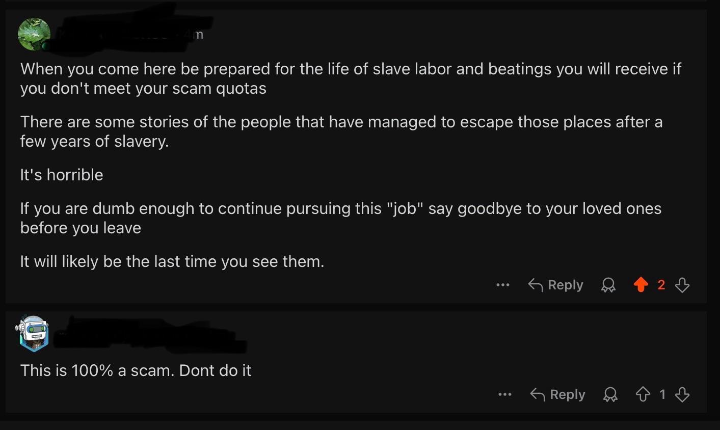 Here is how the slave scammer gets trapped. | Scrolller