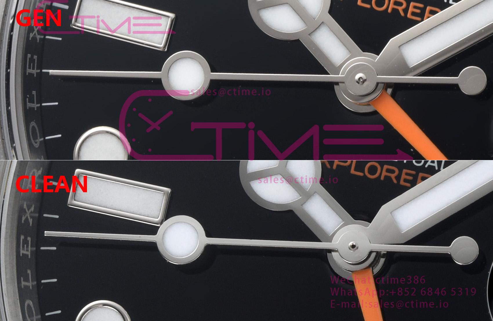 Clean DD3285 EXPLORER II 226570 black comparison VS Gen | Scrolller