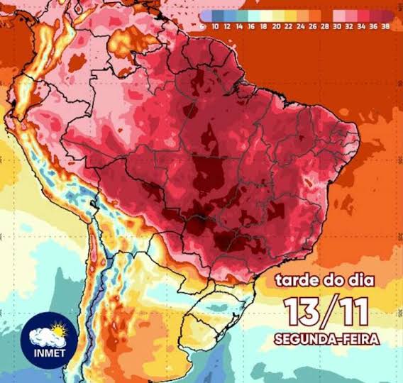 Mapa das queimadas X Mapa da onda de calor | Scrolller