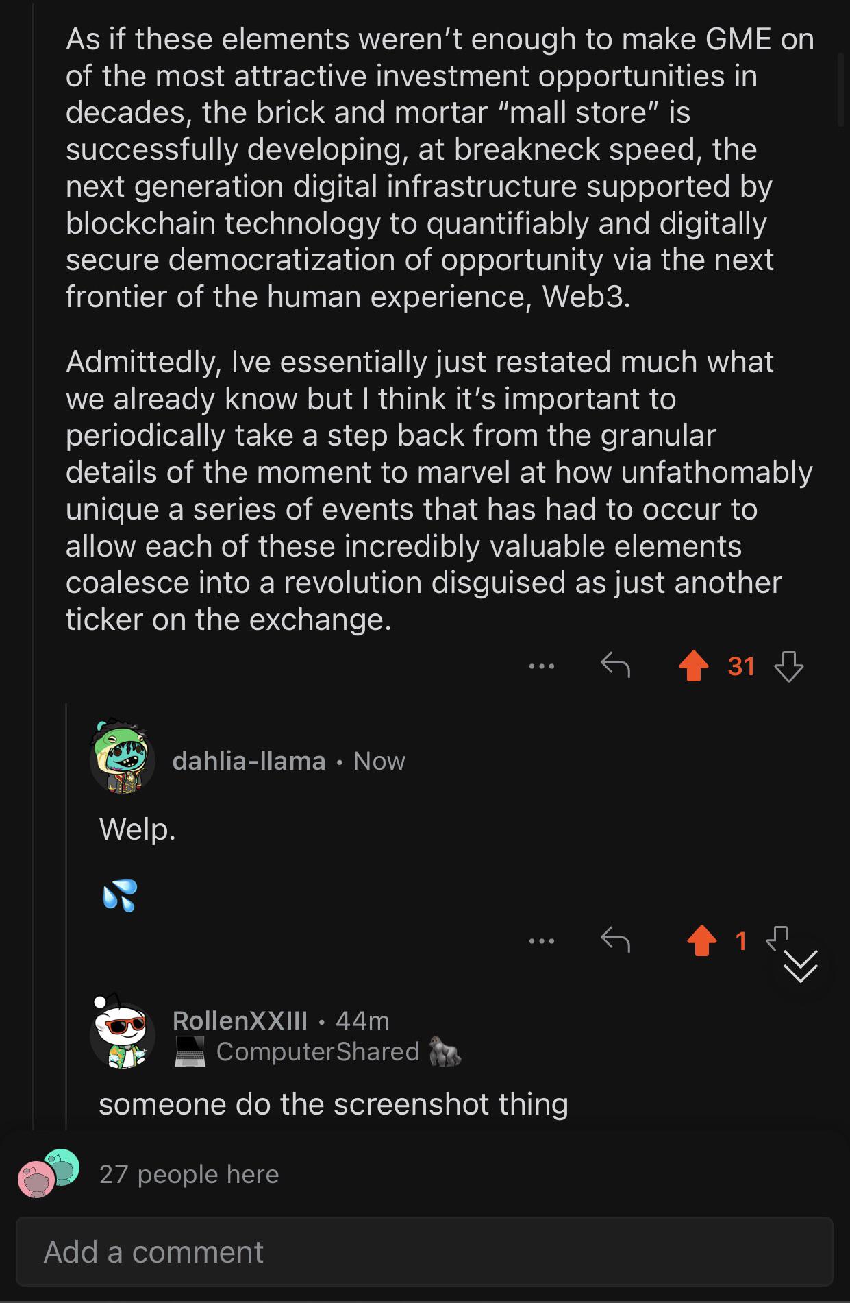 Dr. Bozo coming in hot with this gorgeous macro take on our beloved stonk. | Scrolller