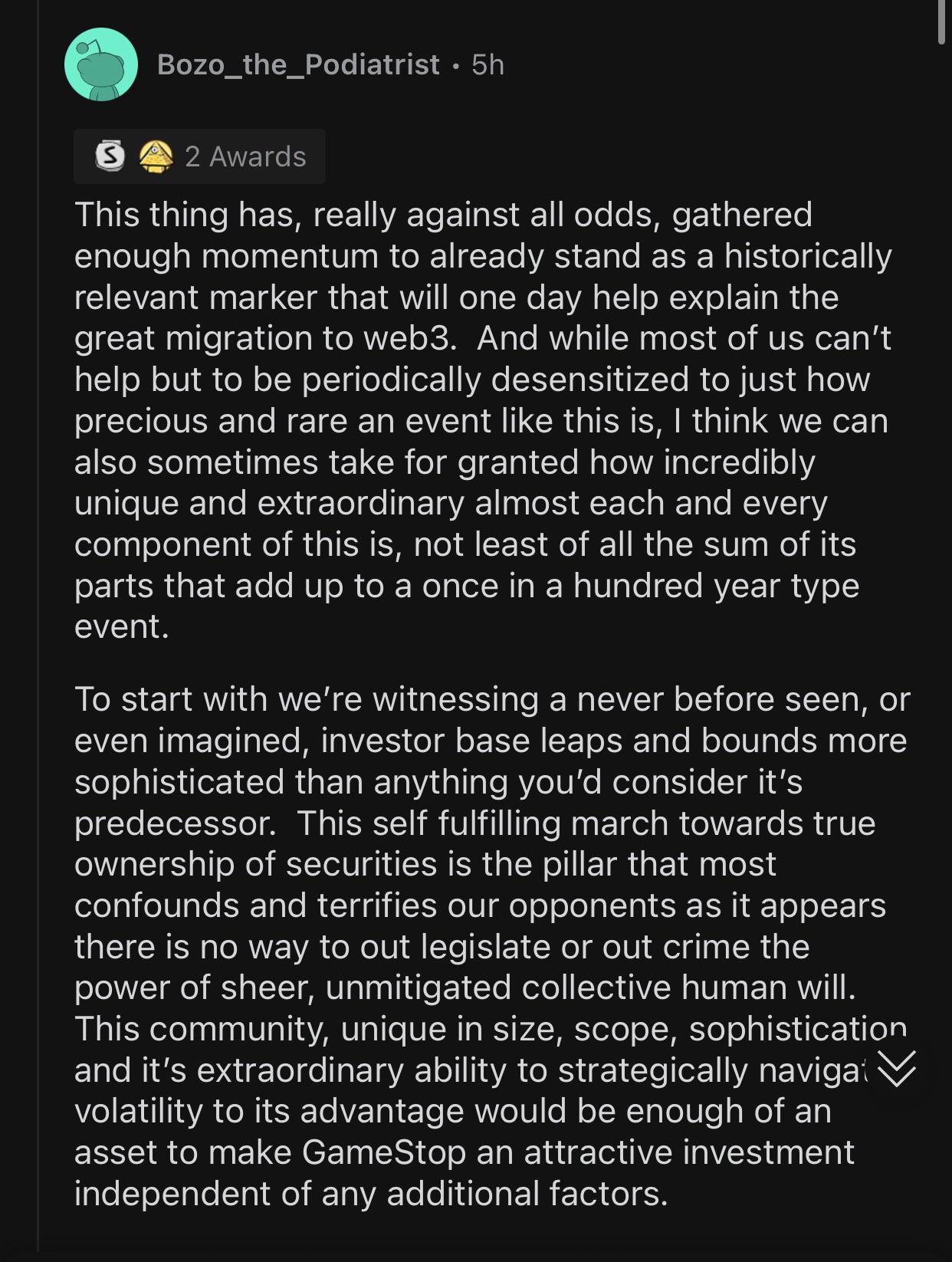 Dr. Bozo coming in hot with this gorgeous macro take on our beloved stonk. | Scrolller