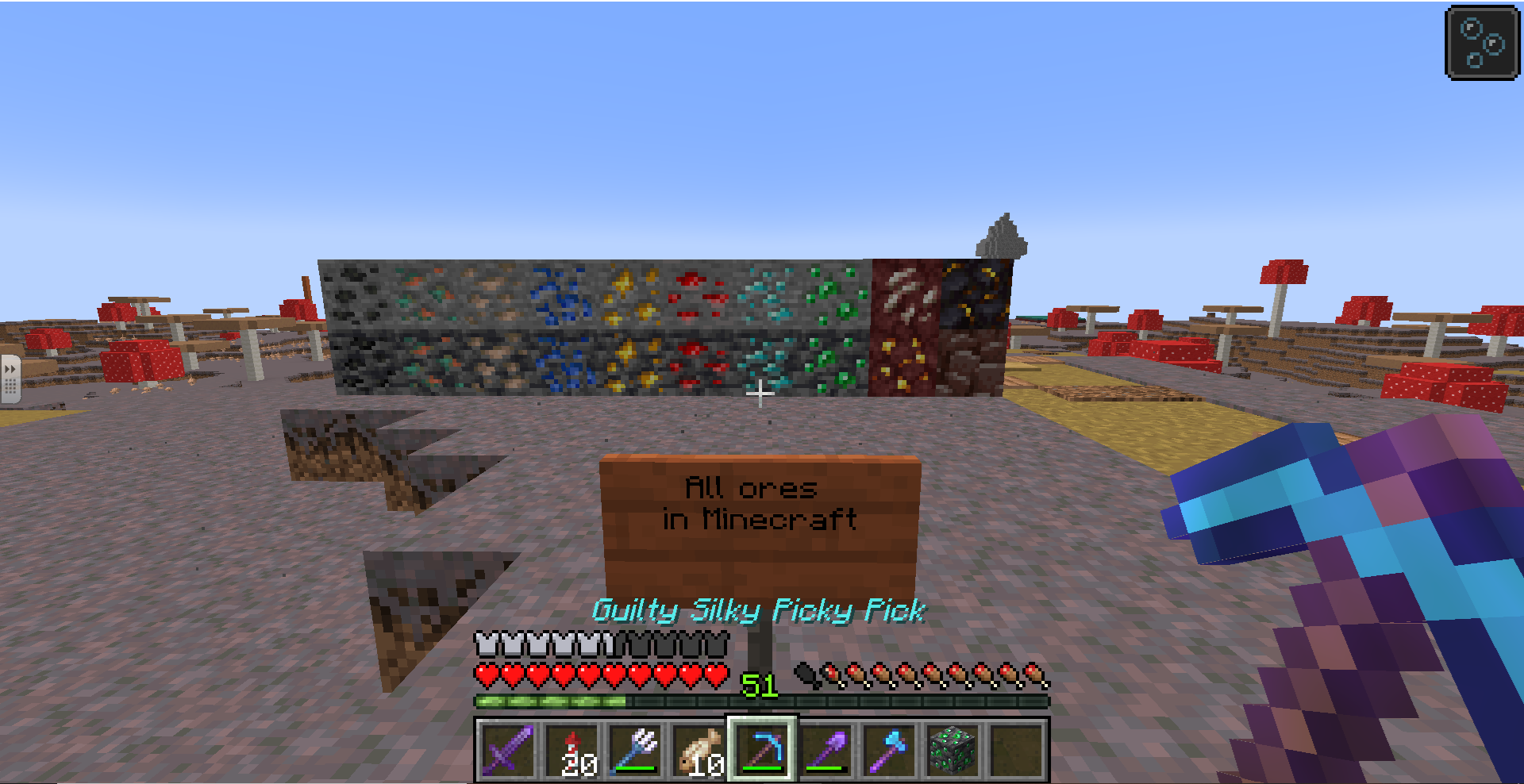 My collection is complete. I will make a better display for it later. I also had one deepslate ...