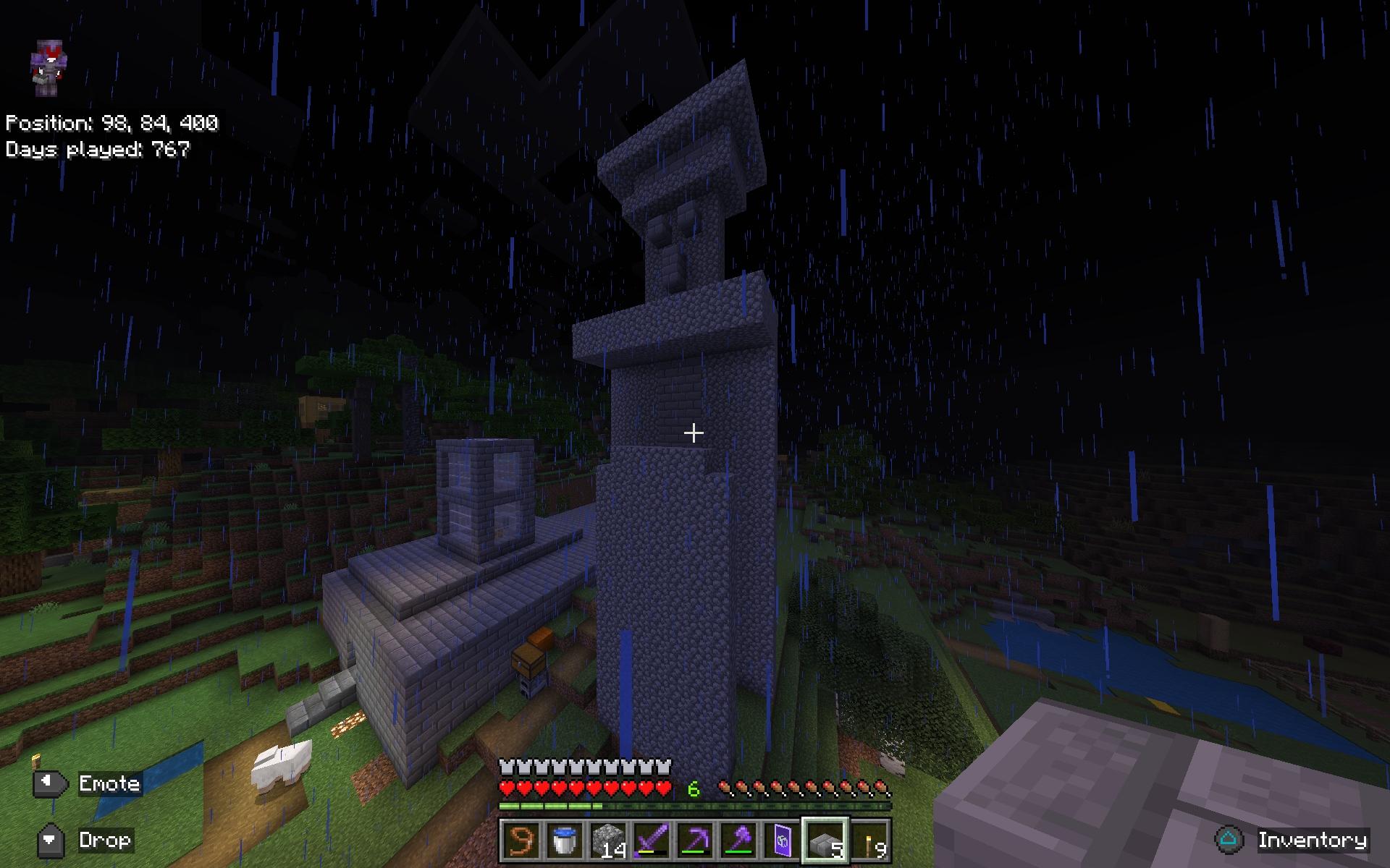 My village die so I build a cobblestone statue | Scrolller