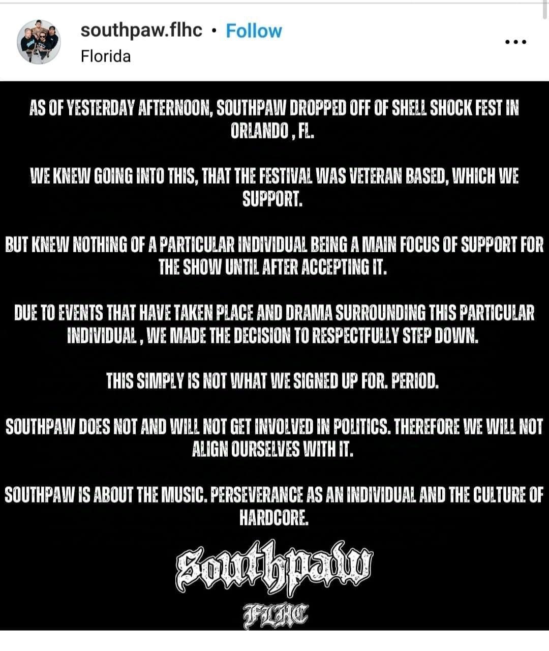 American Hollow and Southpaw have also dropped out of Shell Shock | Scrolller