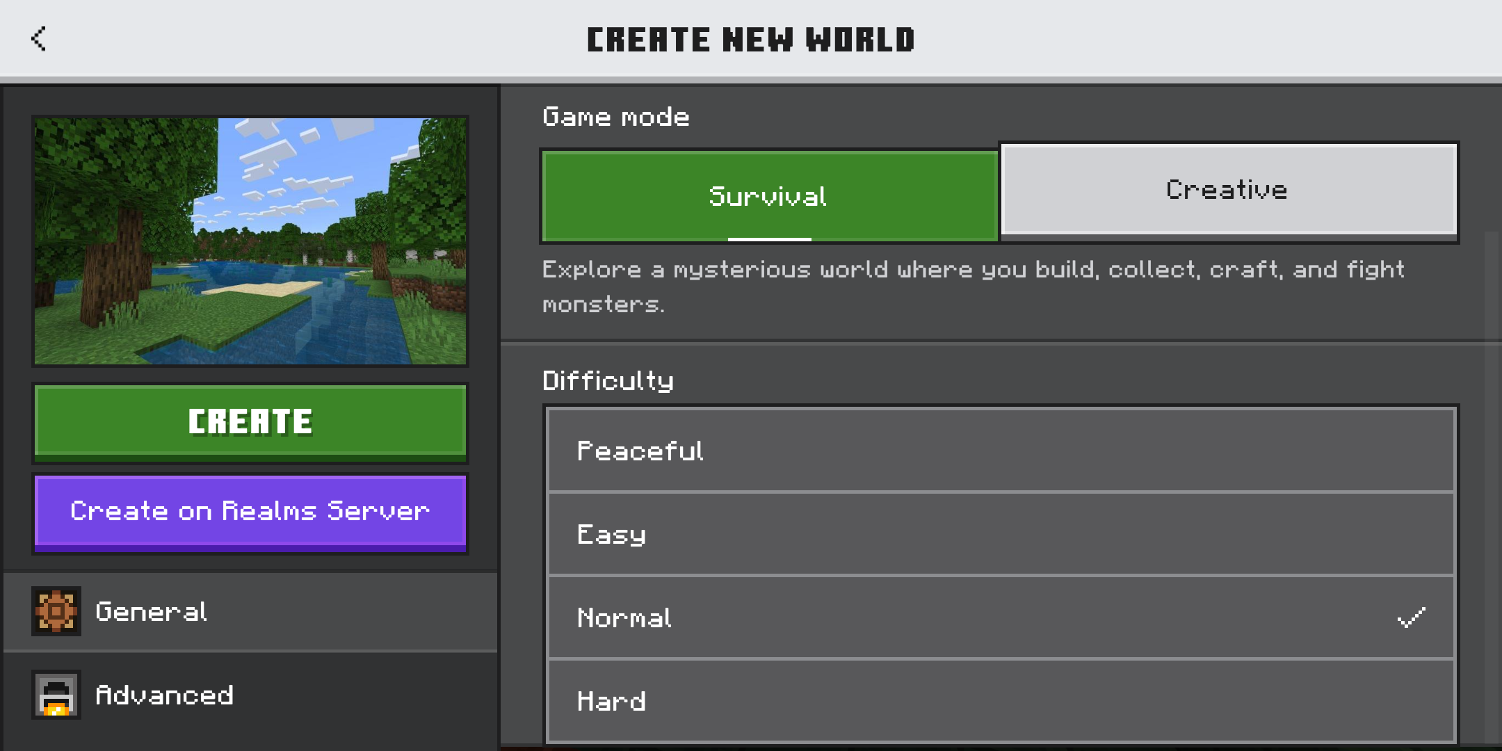 I updated my minecraft pe to 1 21 1 but i still can't find hardcore. i looked everywhere and ...