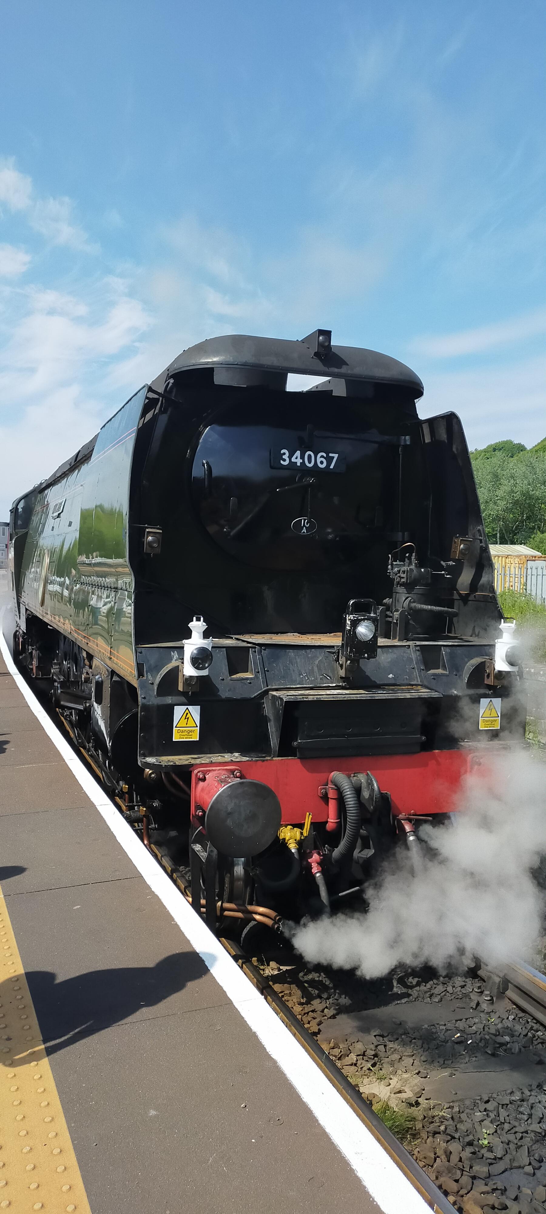 Saw Battle of Britain 34067 "Tangmere" today. What a beautiful sight. | Scrolller