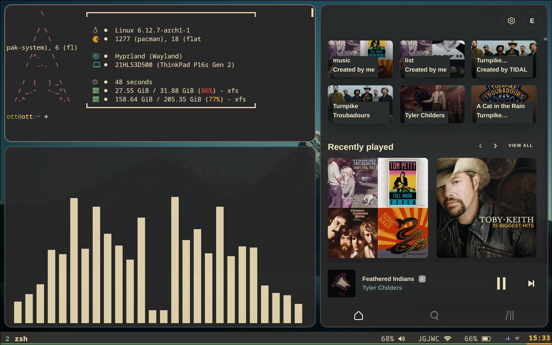 [Hyprland] A gruvbox rice I made! | Scrolller