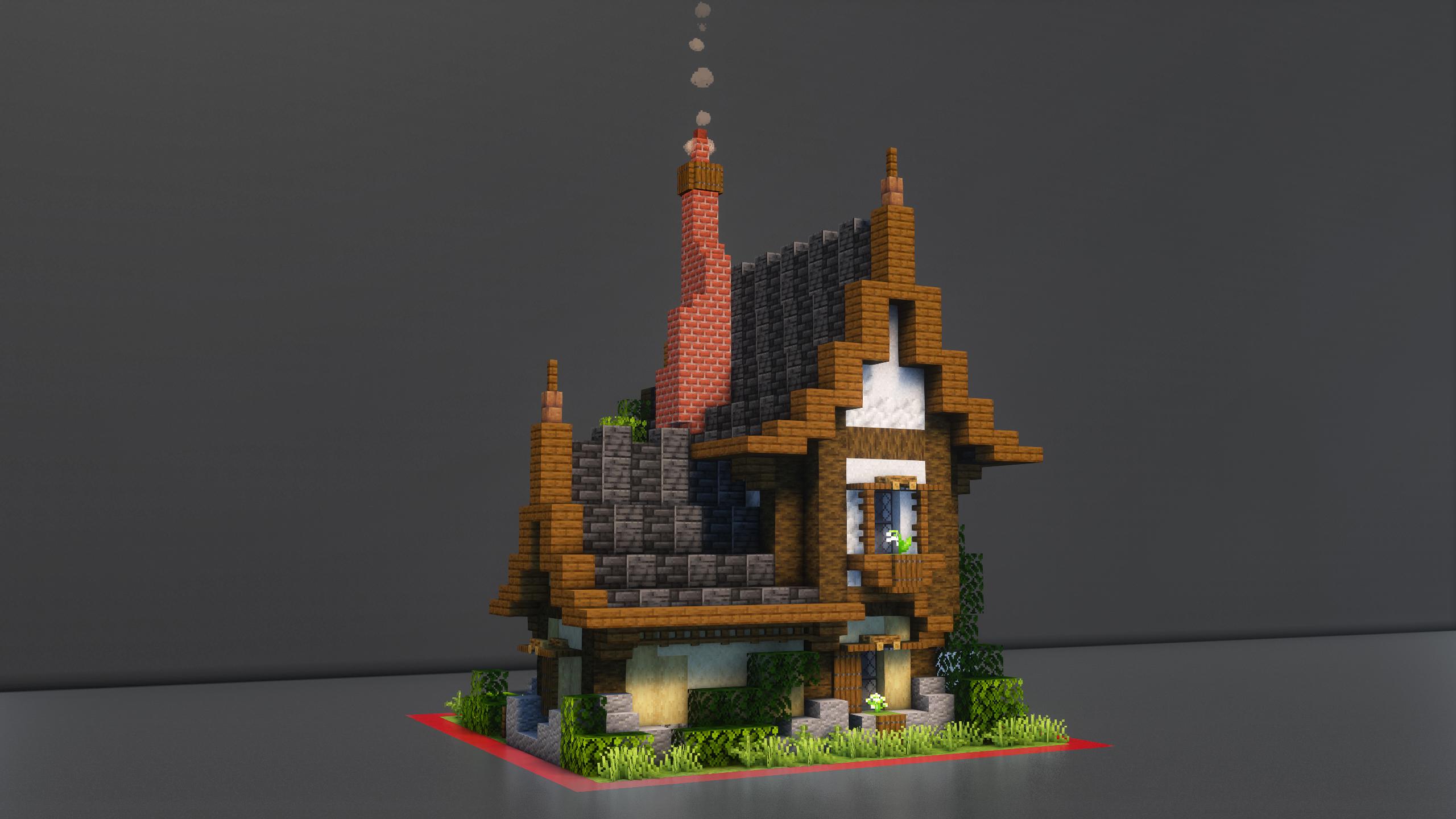 I made a 1 Chunk Medieval House! | Scrolller