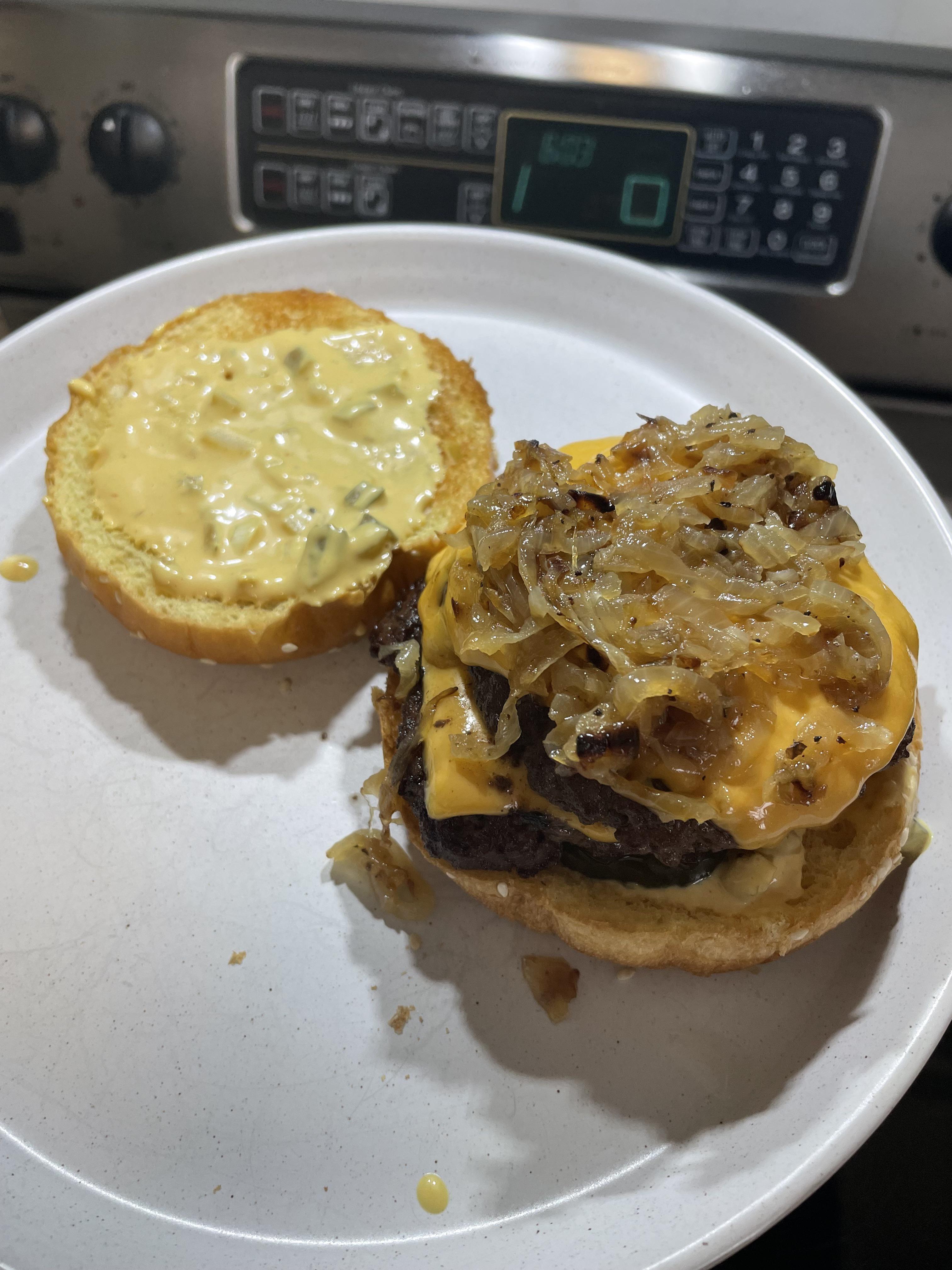 Saturday night smash burgers. | Scrolller