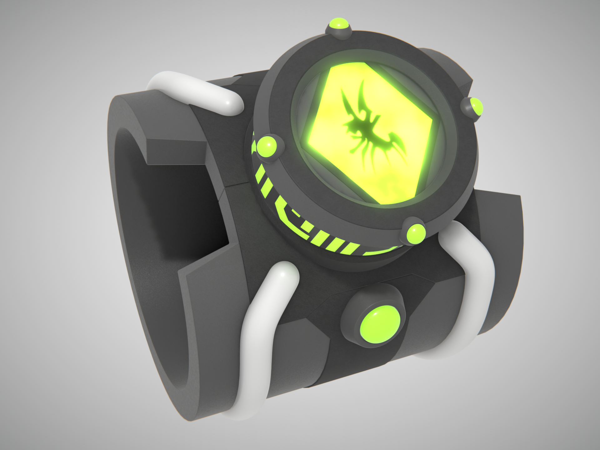 I created this 3D model of the Omnitrix, I'll probably be putting it up for download soon ...