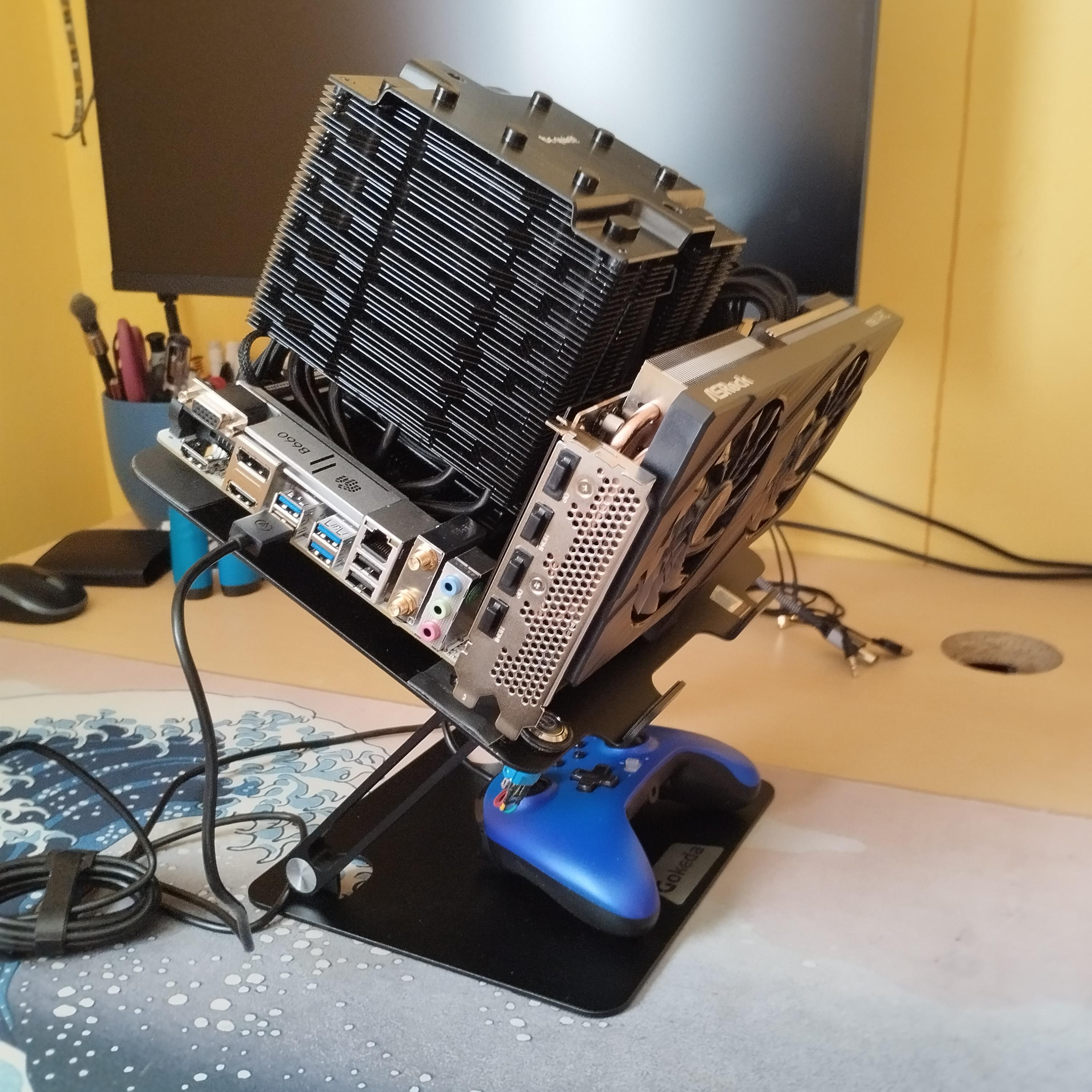 I improved my laptop stand/SFX build...improved the mounting of the PSU. I had an old be quiet ...