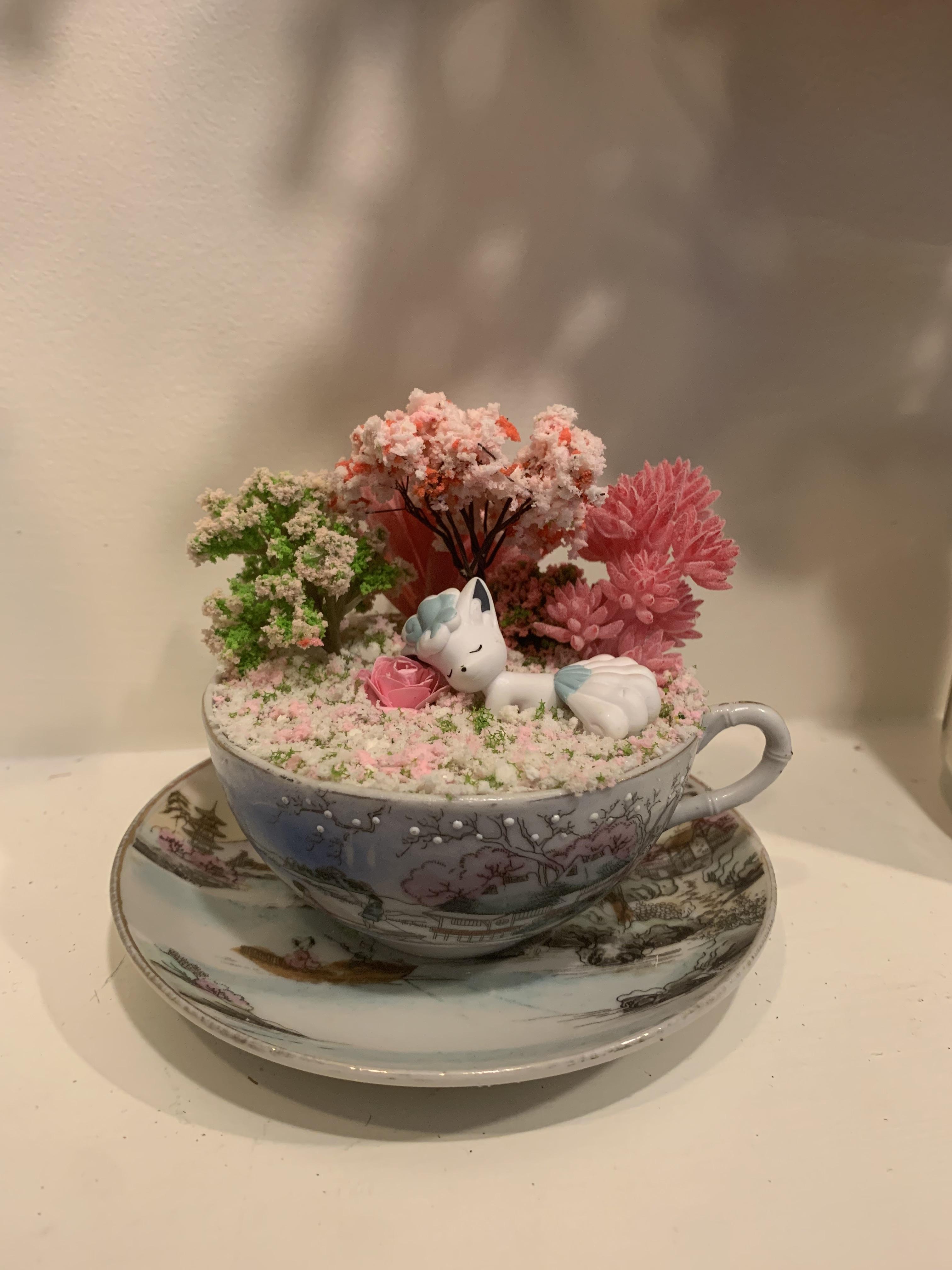 Vulpix Teacup Terrarium | Scrolller