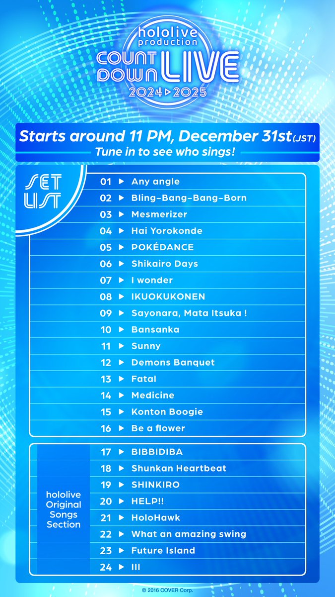 Hololive production COUNTDOWN LIVE 2024 2025 | Scrolller