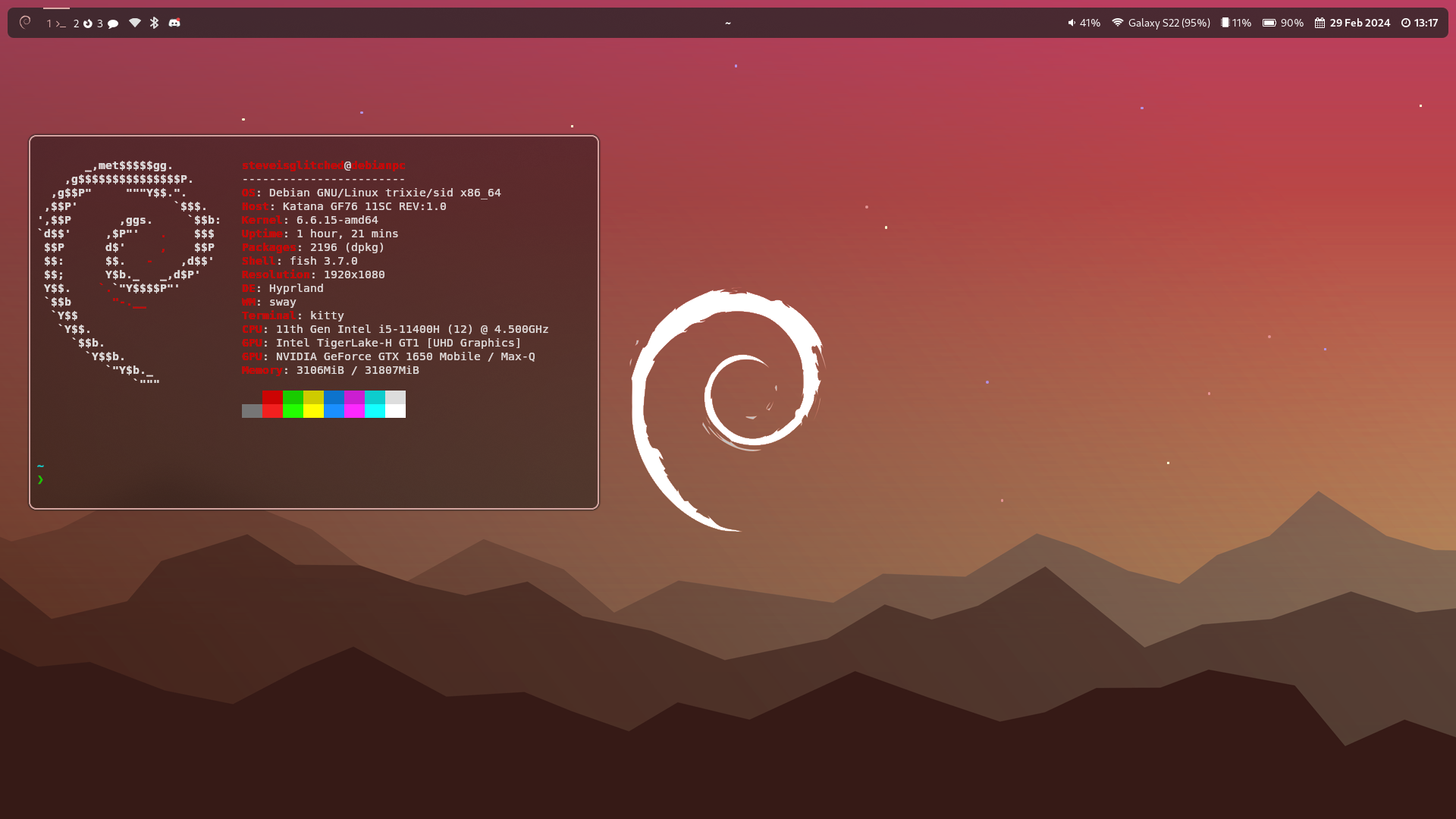 [Hyprland] + Debian with dynamic wallpapers | Scrolller