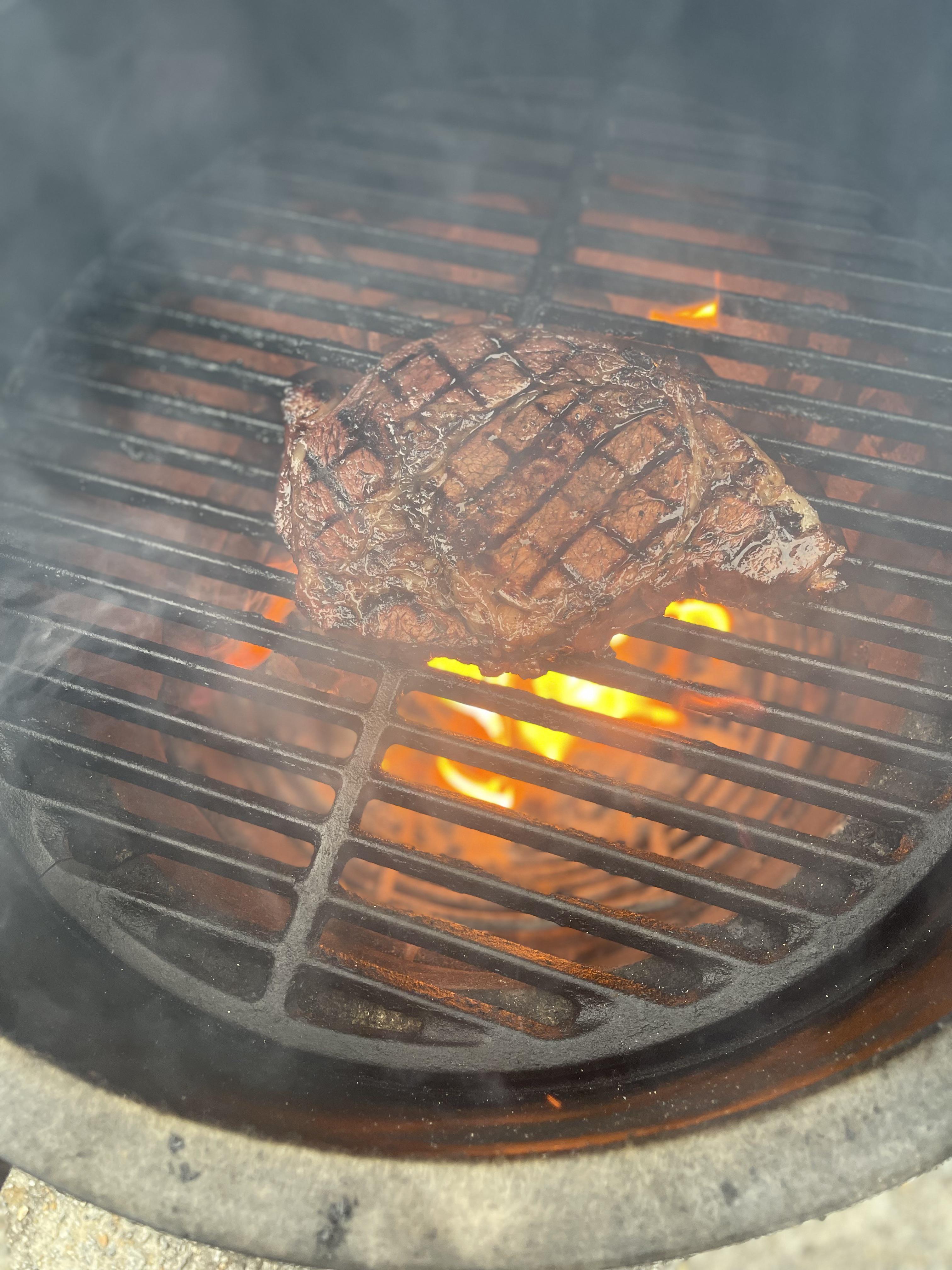 Cowboy ribeye. Reverse sear. | Scrolller