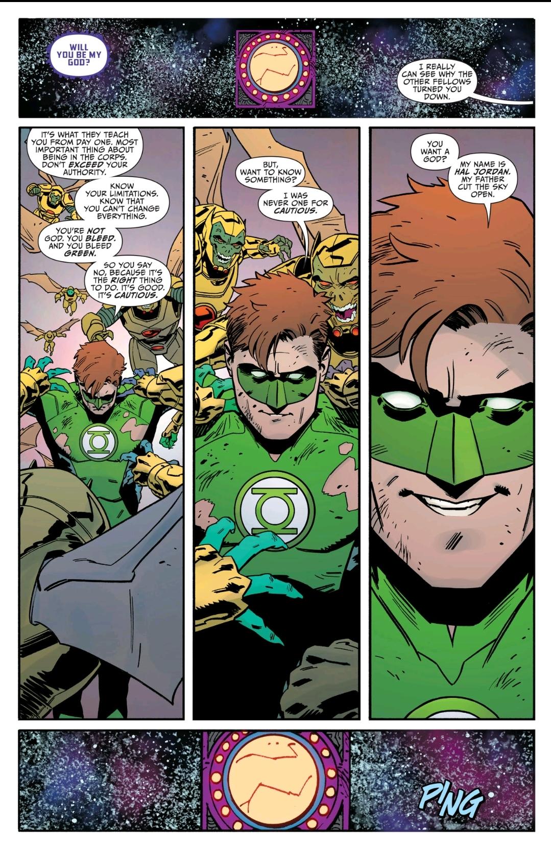 [Comic Excerpt] Hal Jordan becomes the God of _____ (JL: Darkseid War: Green Lantern #1) | Scrolller