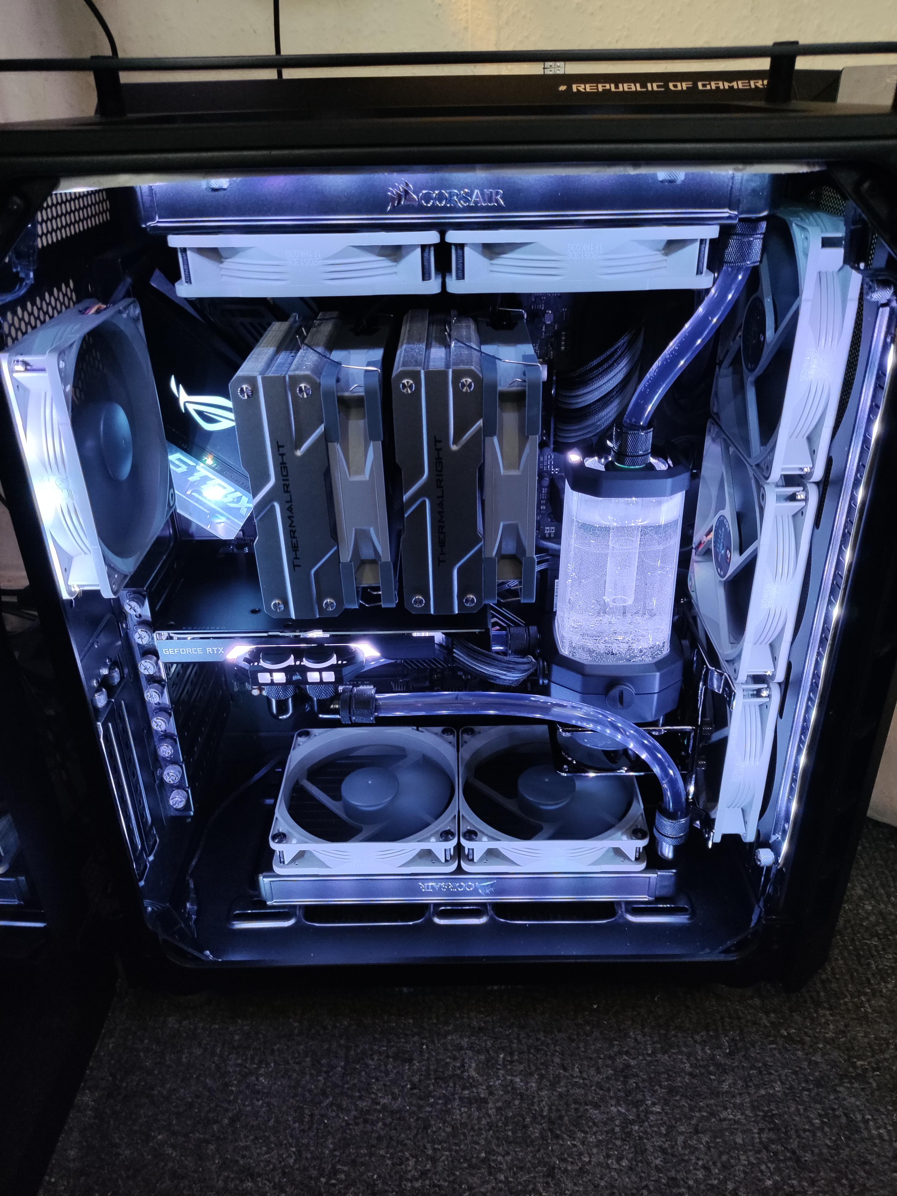 My first custom loop! How do you get the small bubbles out? I read someone used some dish soap ...