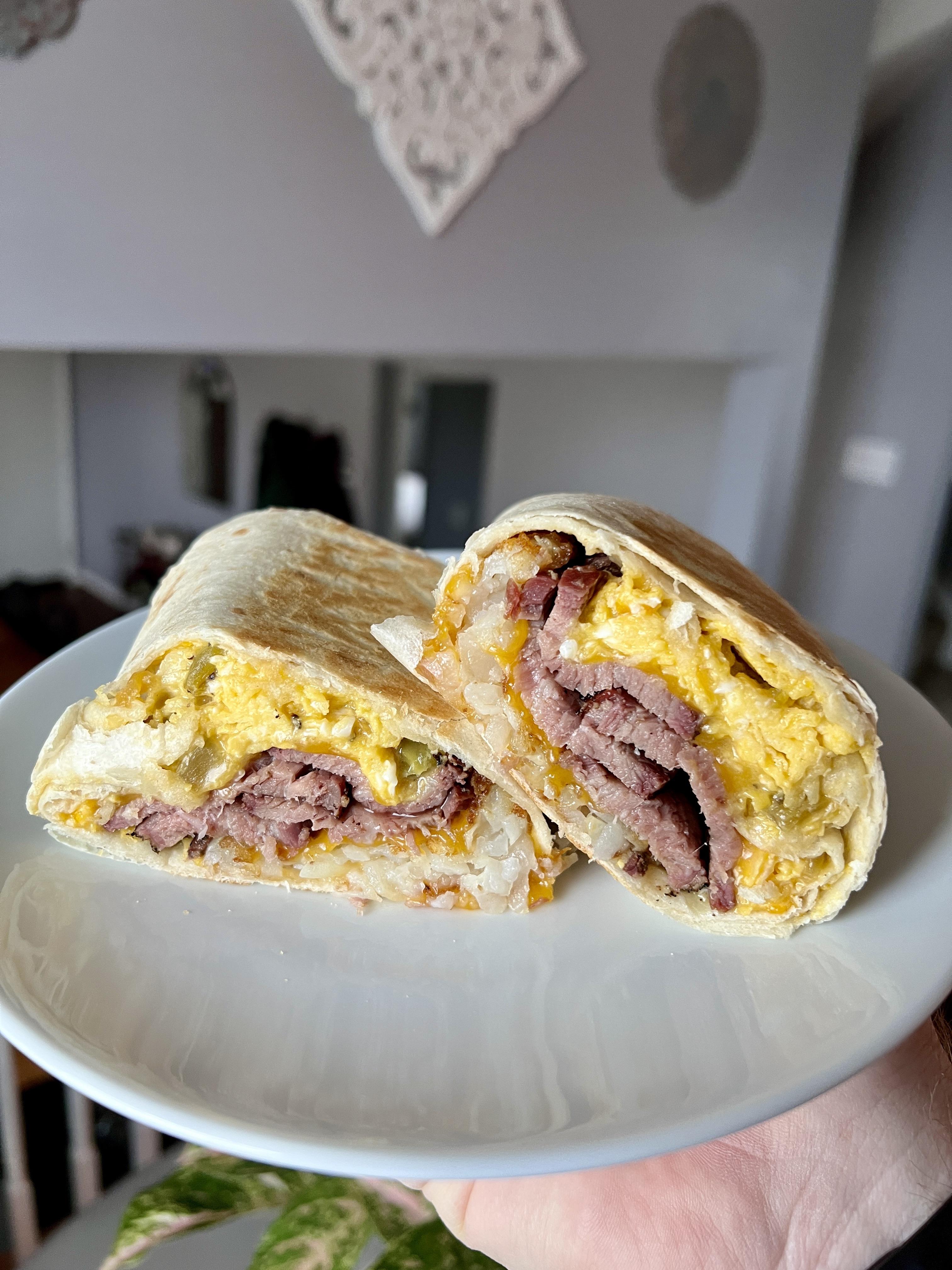Brisket Breakfast Burrito [Homemade] | Scrolller