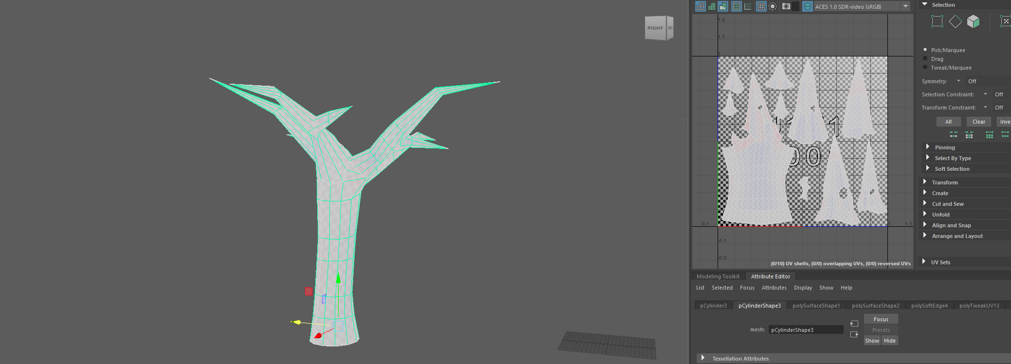 How do you all go about unwrapping trees with minimal edge lines? I'm trying to mimic WoW's ...