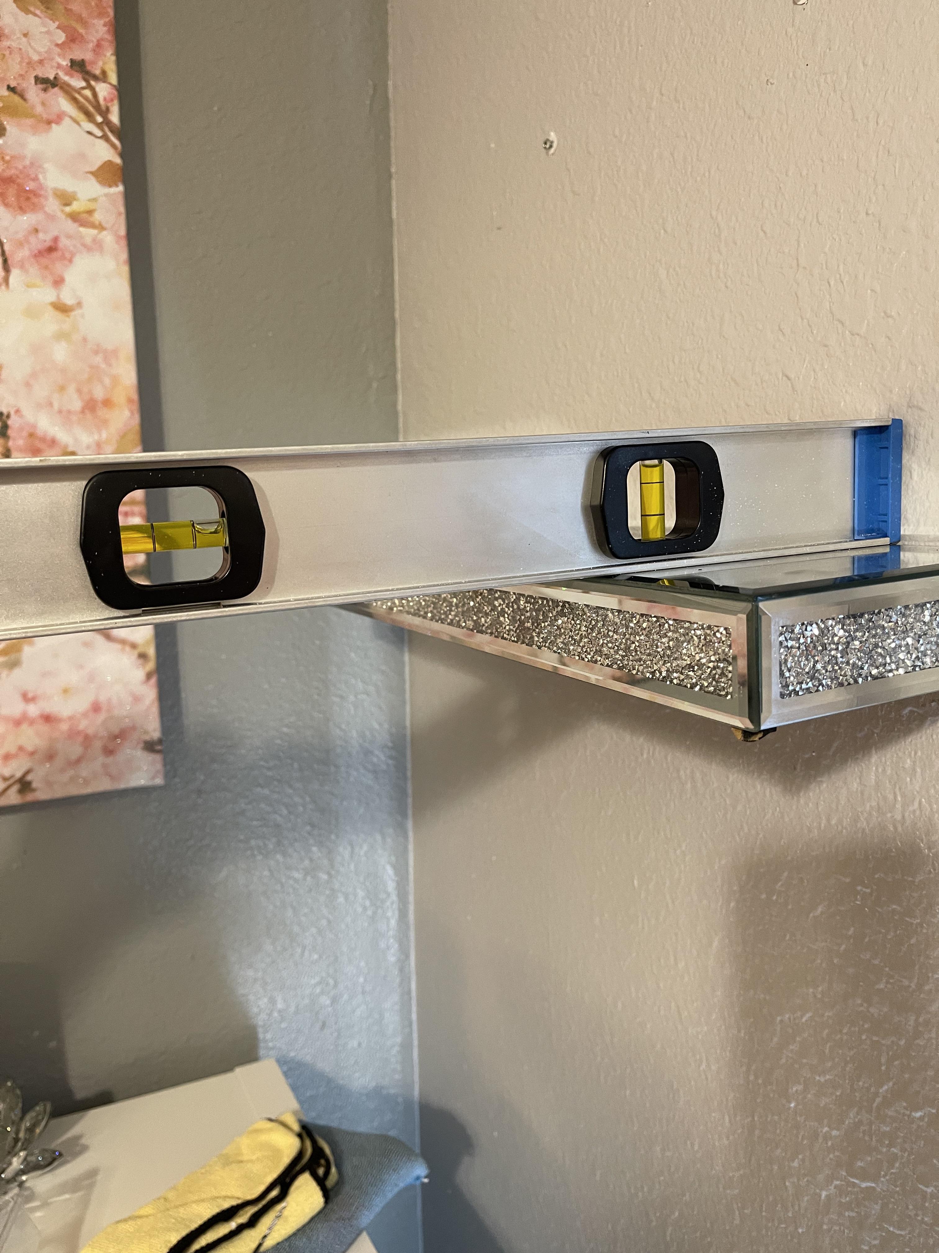 Help! Sagging floating shelf and my screws are slightly off | Scrolller