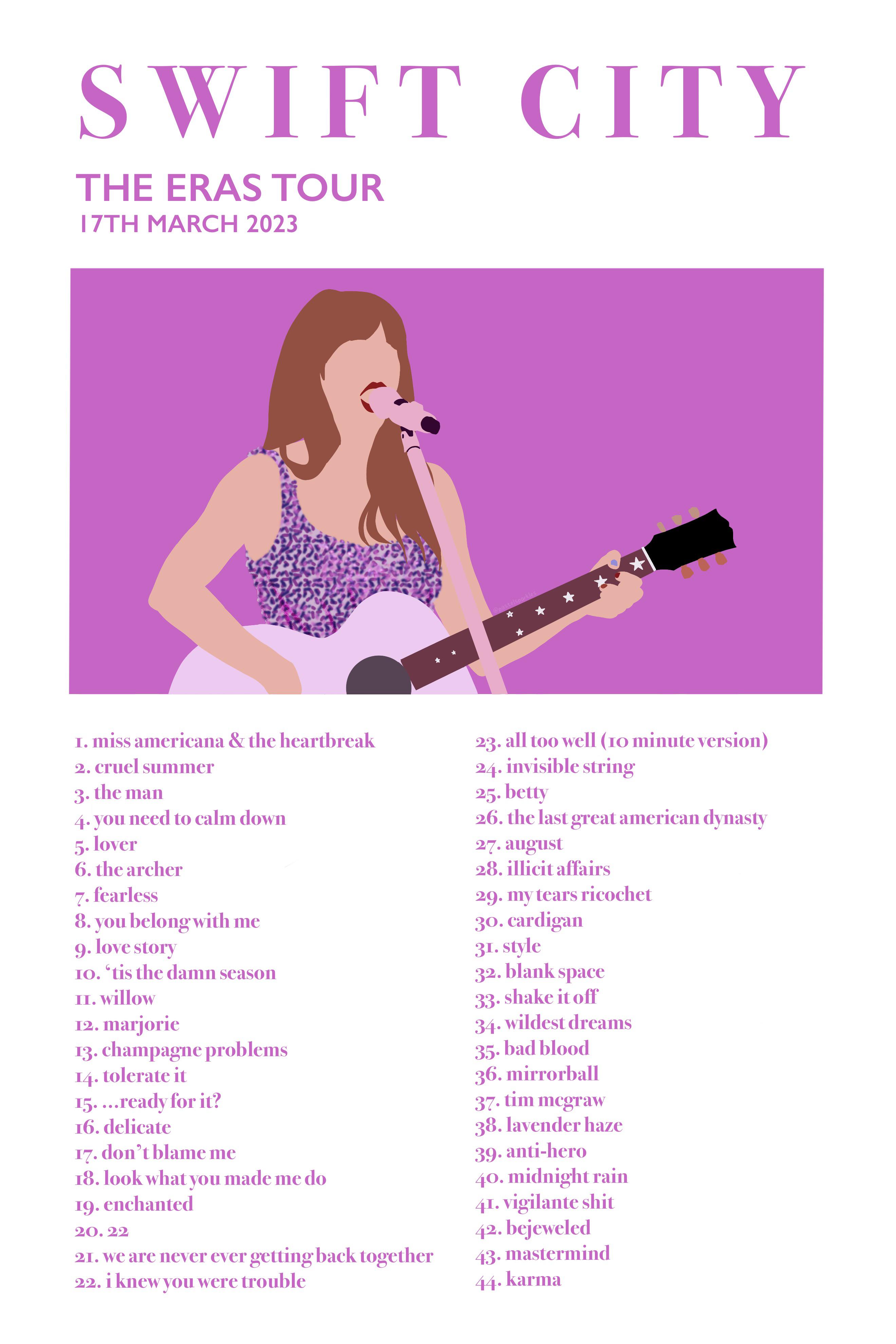 I’ve been making set list posters for The Eras Tour. | Scrolller